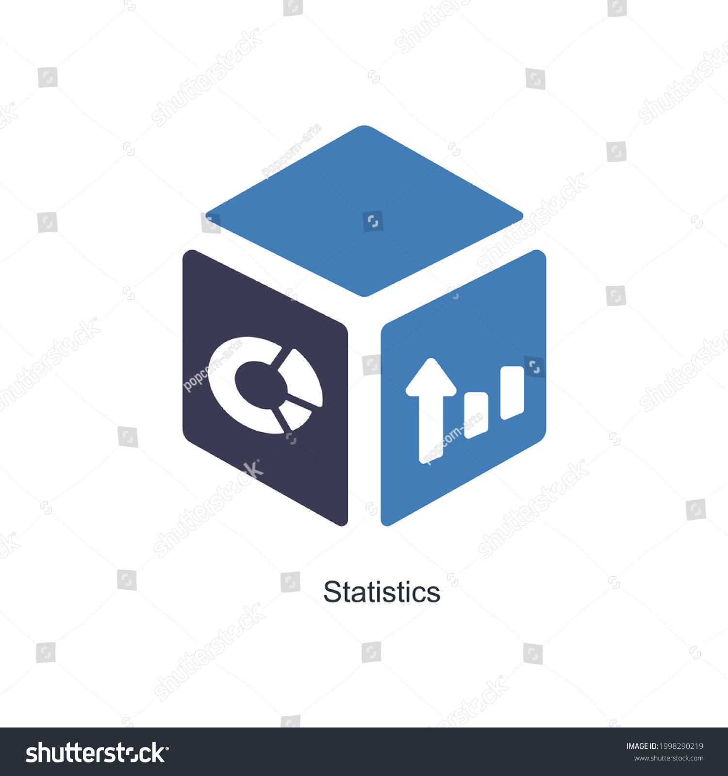 Statics Strategy Icon Concept Stock Vector (Royalty Free) 1998290219