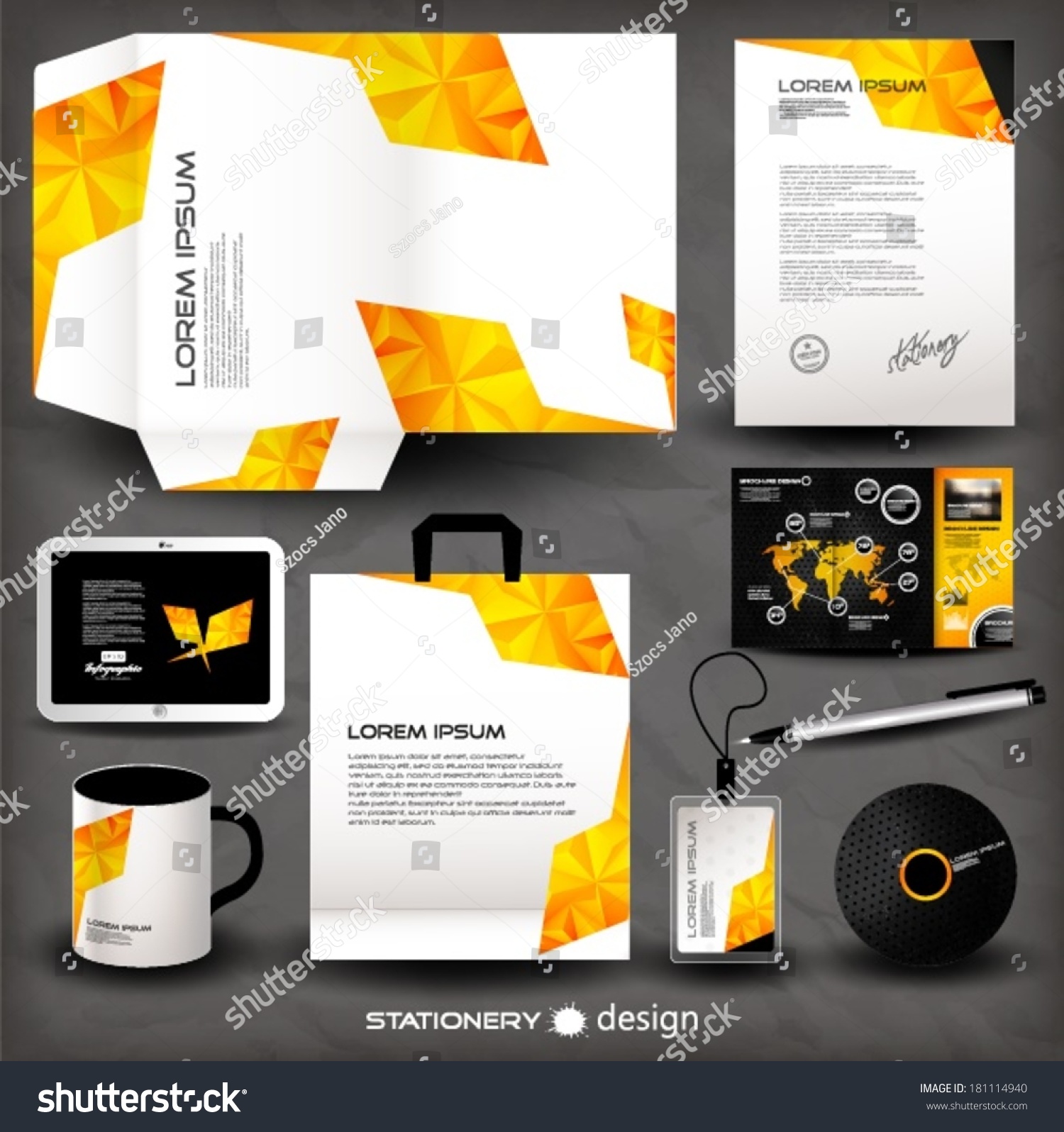 Stationery Design Stock Vector (Royalty Free) 181114940 | Shutterstock