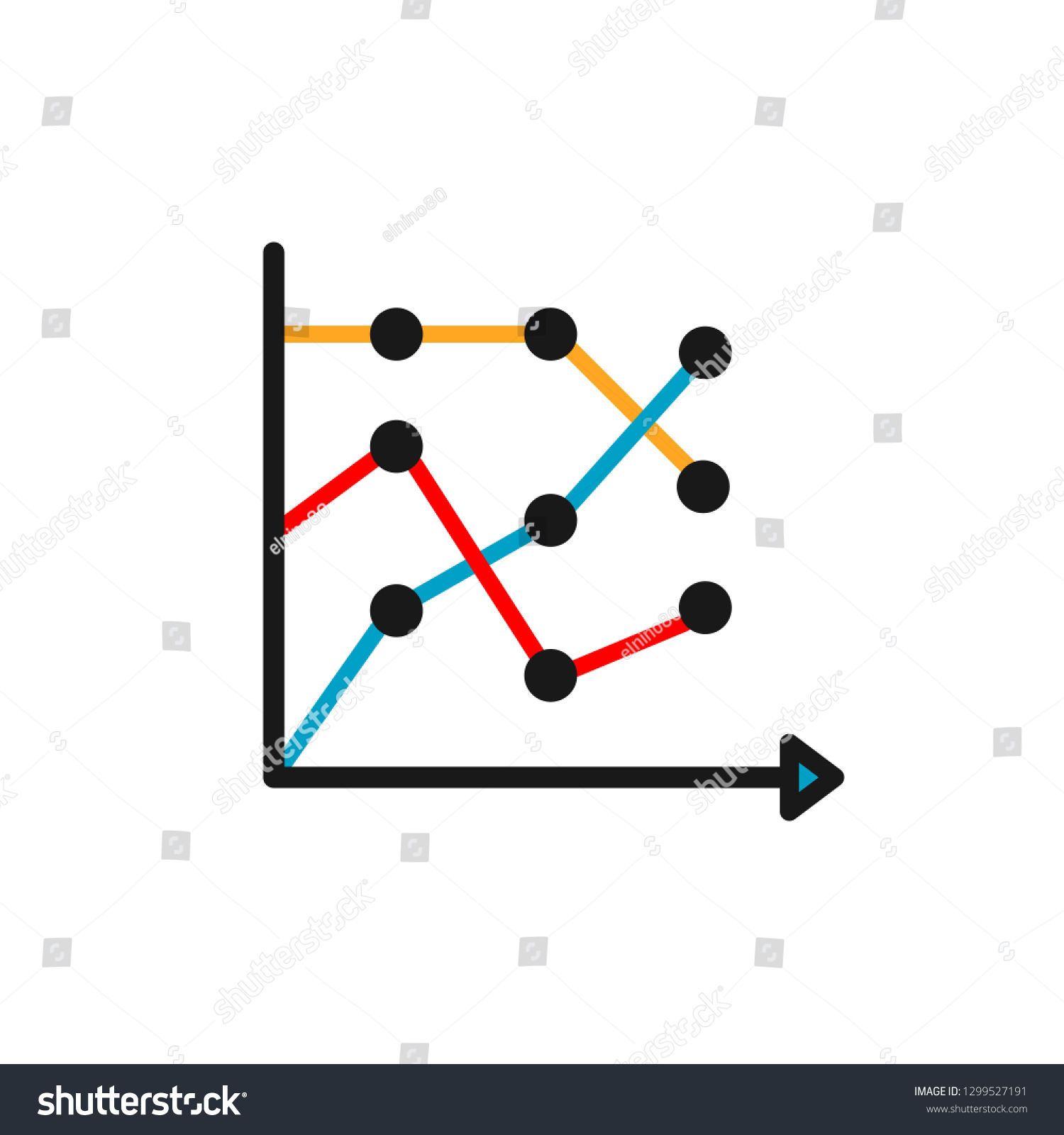 Statistic Chart Icon Line Editable Vector Stock Vector Royalty Free