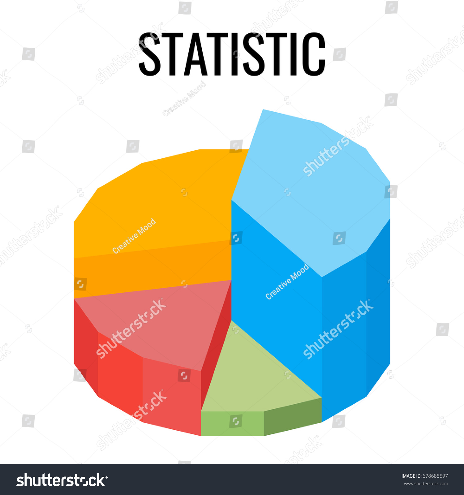 Statistic Round Chart Infographic Template Vector Stock Vector (Royalty ...