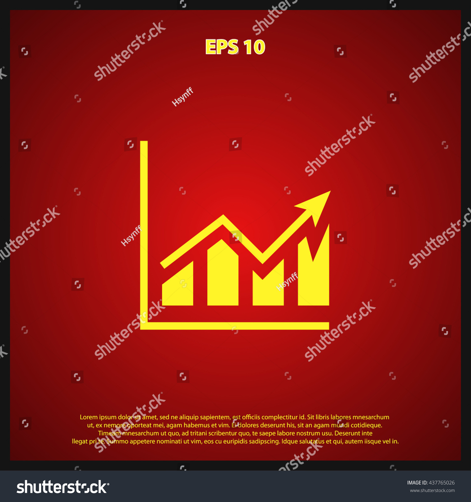 Statistics Chart Icon Stats Graph Sign Stock Vector (Royalty Free ...