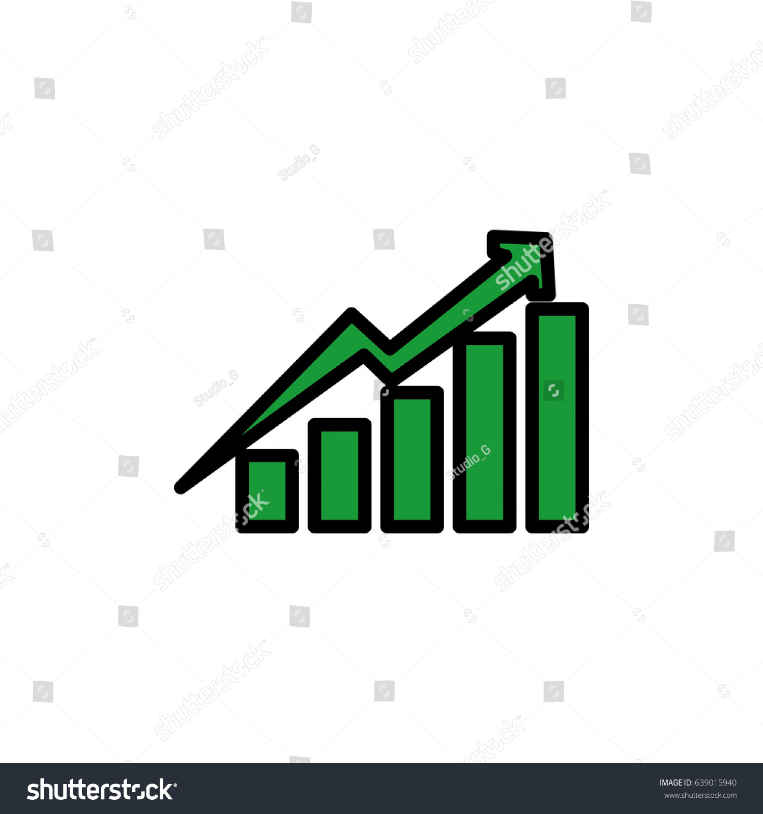 Statistics Growing Graphic Stock Vector (Royalty Free) 639015940