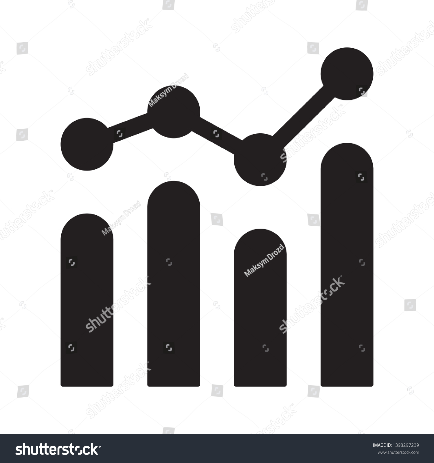 Statistics Icon Isolated Infographic Chart Symbol Stock Vector (Royalty ...