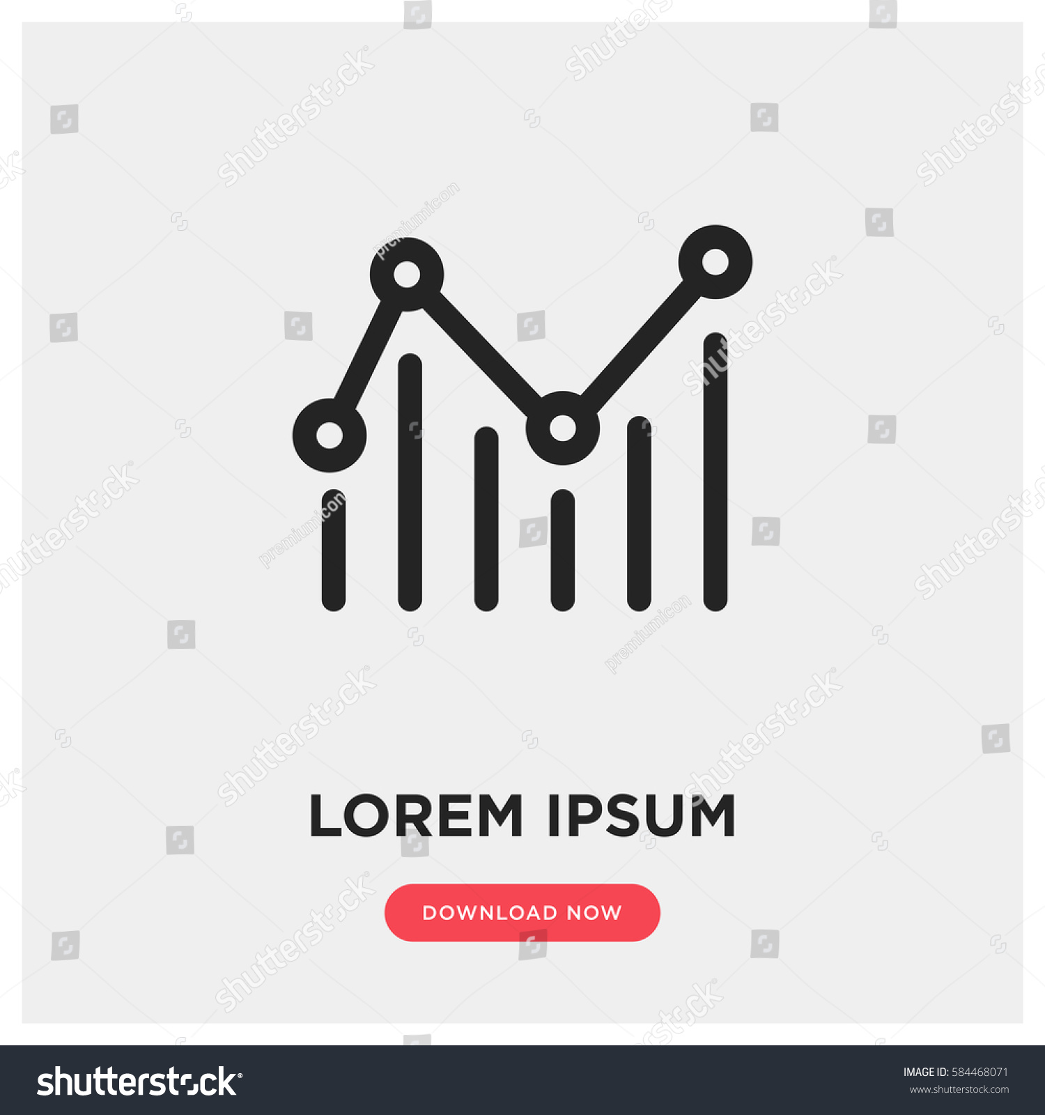 Vektor Stok Statistics Vector Icon Chart Symbol Modern (Tanpa Royalti ...