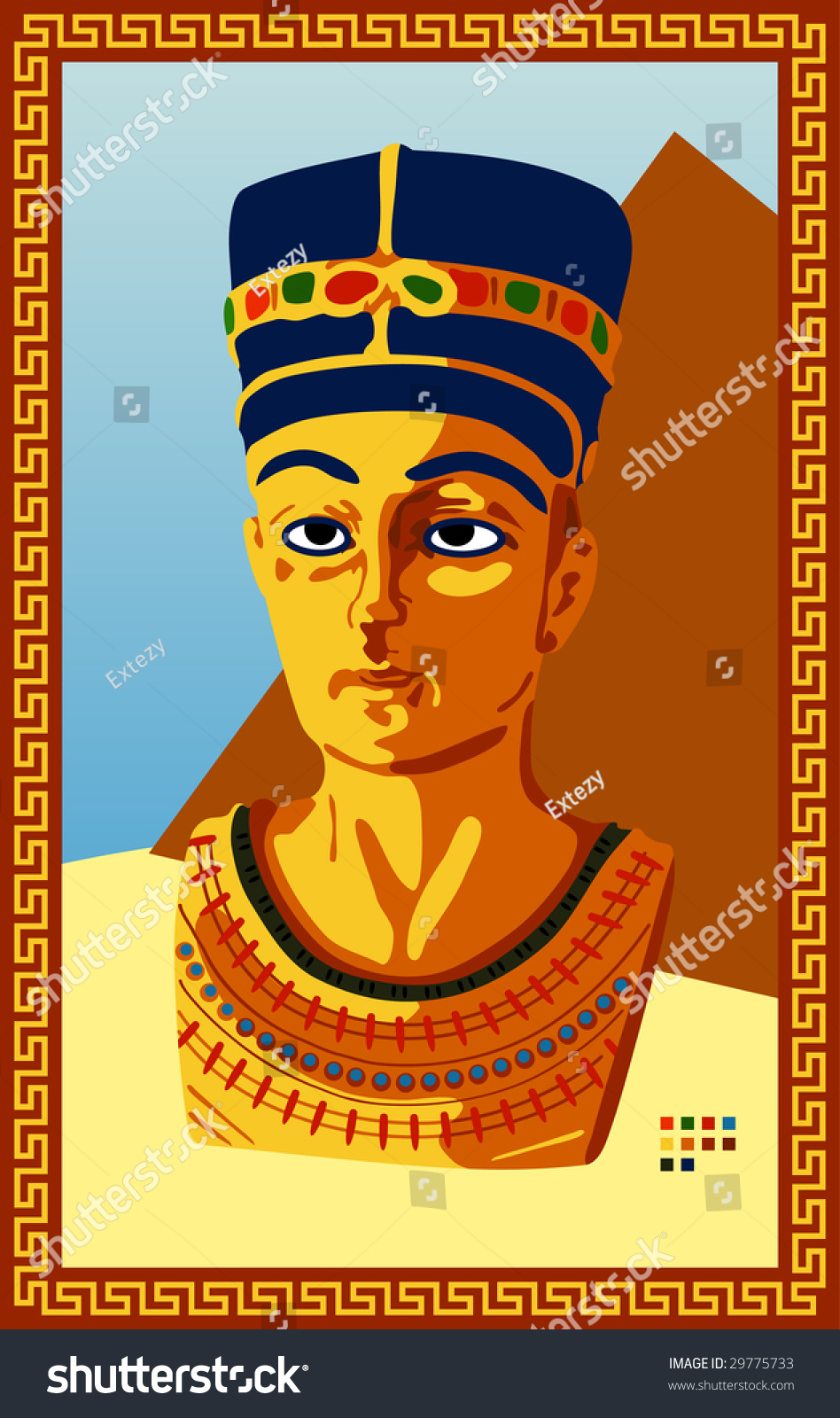 Statue Egyptian Pharaoh Vector Illustration: vetor stock (livre de ... Statue Egyptian Pharaoh Vector Illustration: vetor stock (livre de ...