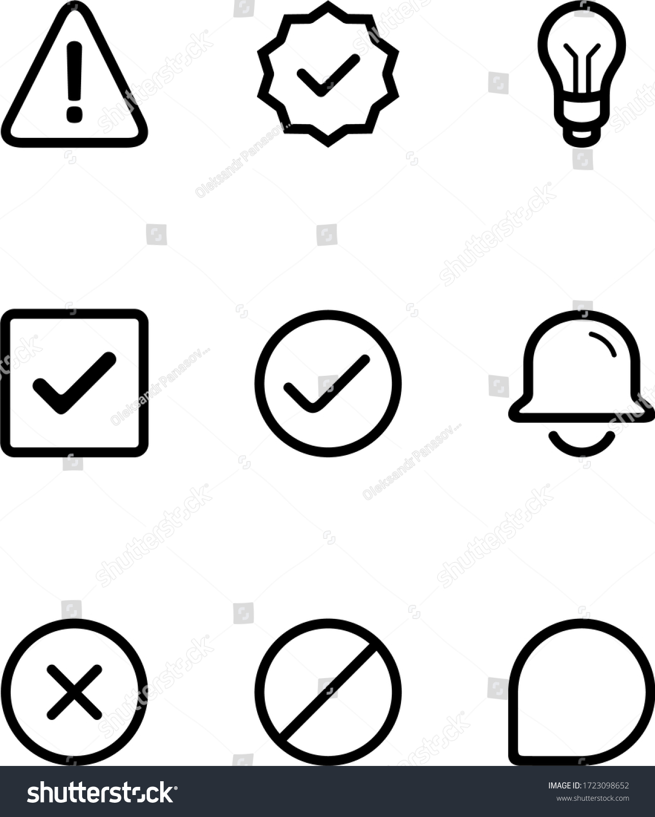 Status Information Vector Outline User Interface Stock Vector (Royalty ...