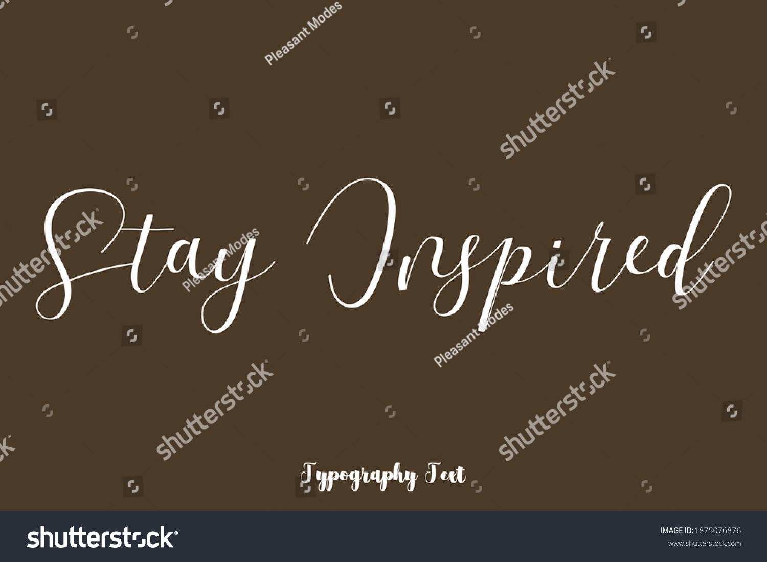Mantén Inspirada La Imagen De Tipografía: vector de stock (libre de ...