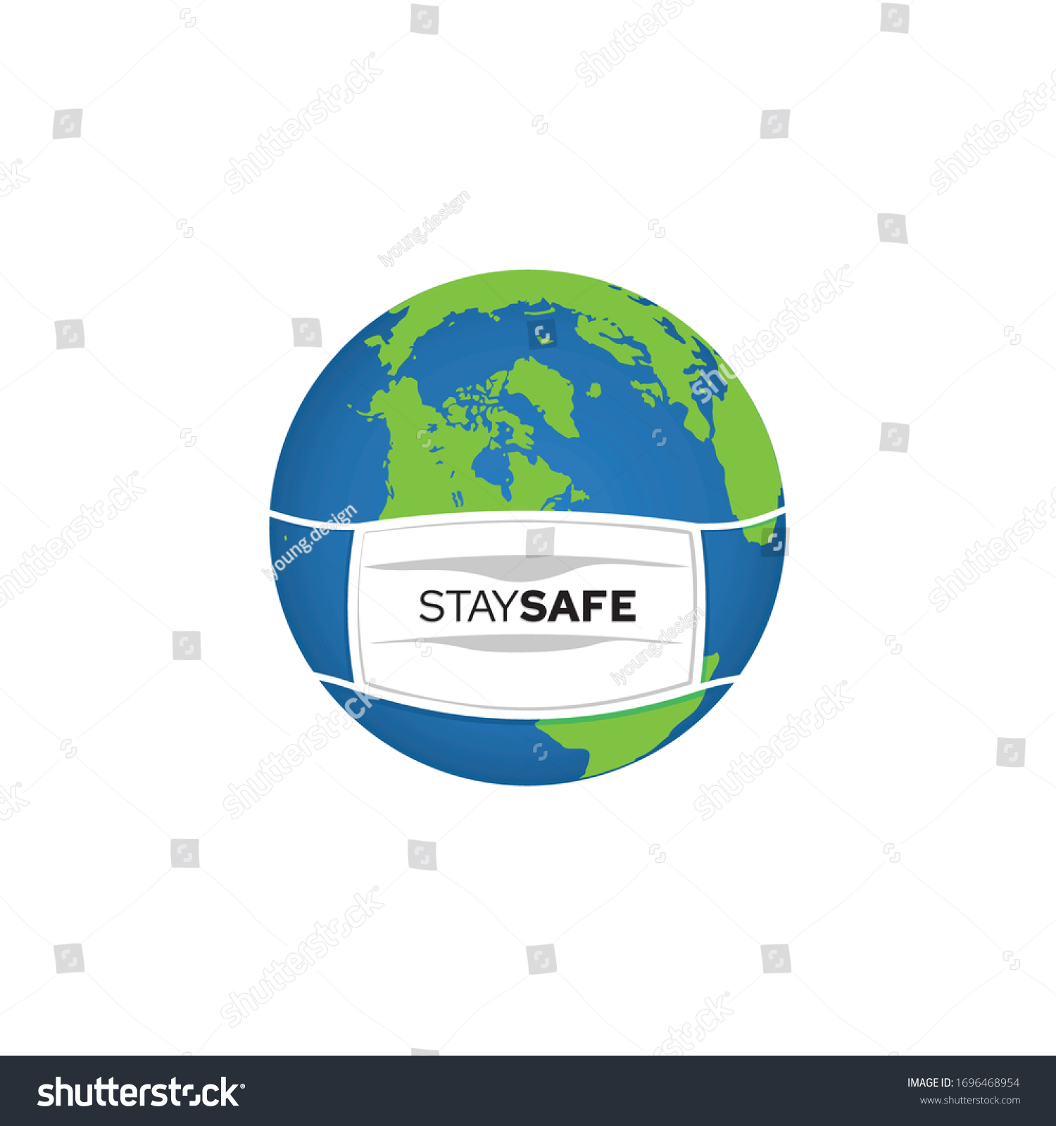 Stay Safe Using Mask Logo Vector Stock Vector (Royalty Free) 1696468954 ...