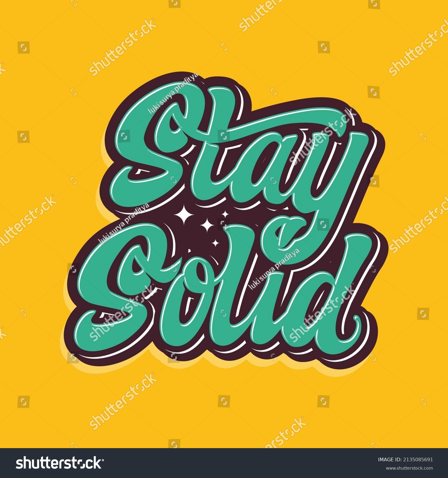 Stay Solid Modern Typography Logo Stock Vector (Royalty Free ...