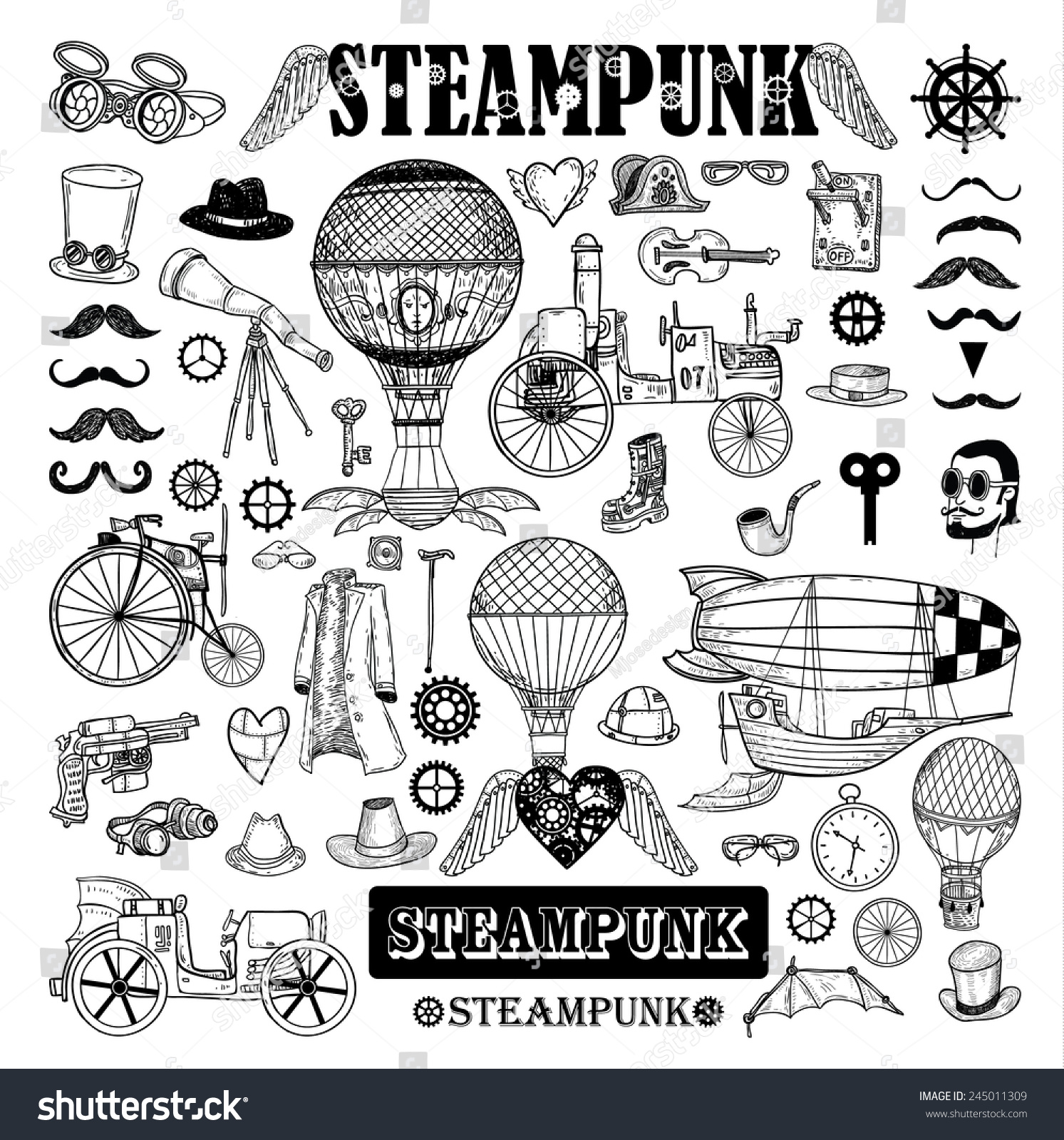 7,855 Steampunk icon Images, Stock Photos & Vectors | Shutterstock