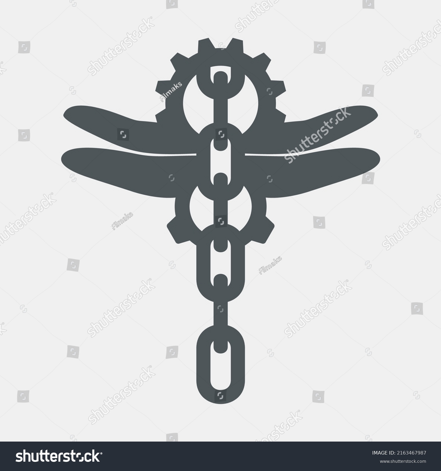 Steampunk Mechanical Wing Quality Vector Illustration Stock Vector ...