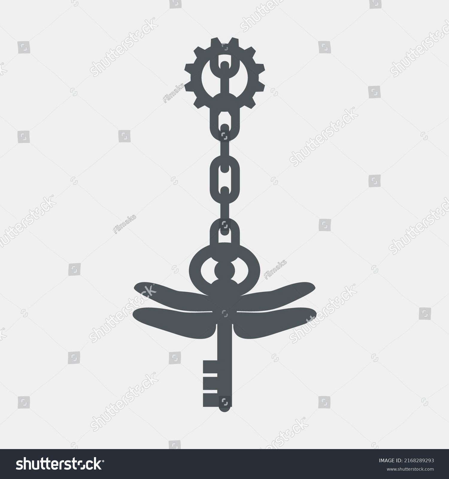 Steampunk Mechanical Wing Quality Vector Illustration Stock Vector ...