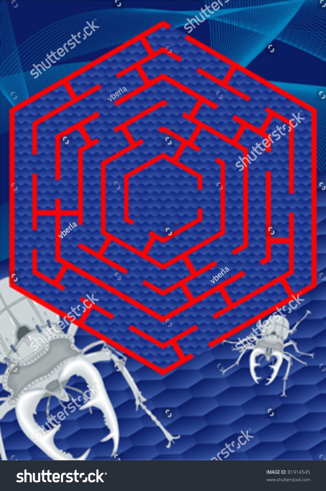 Steel Bugs Labyrinth Stock Vector (Royalty Free) 81914545 | Shutterstock
