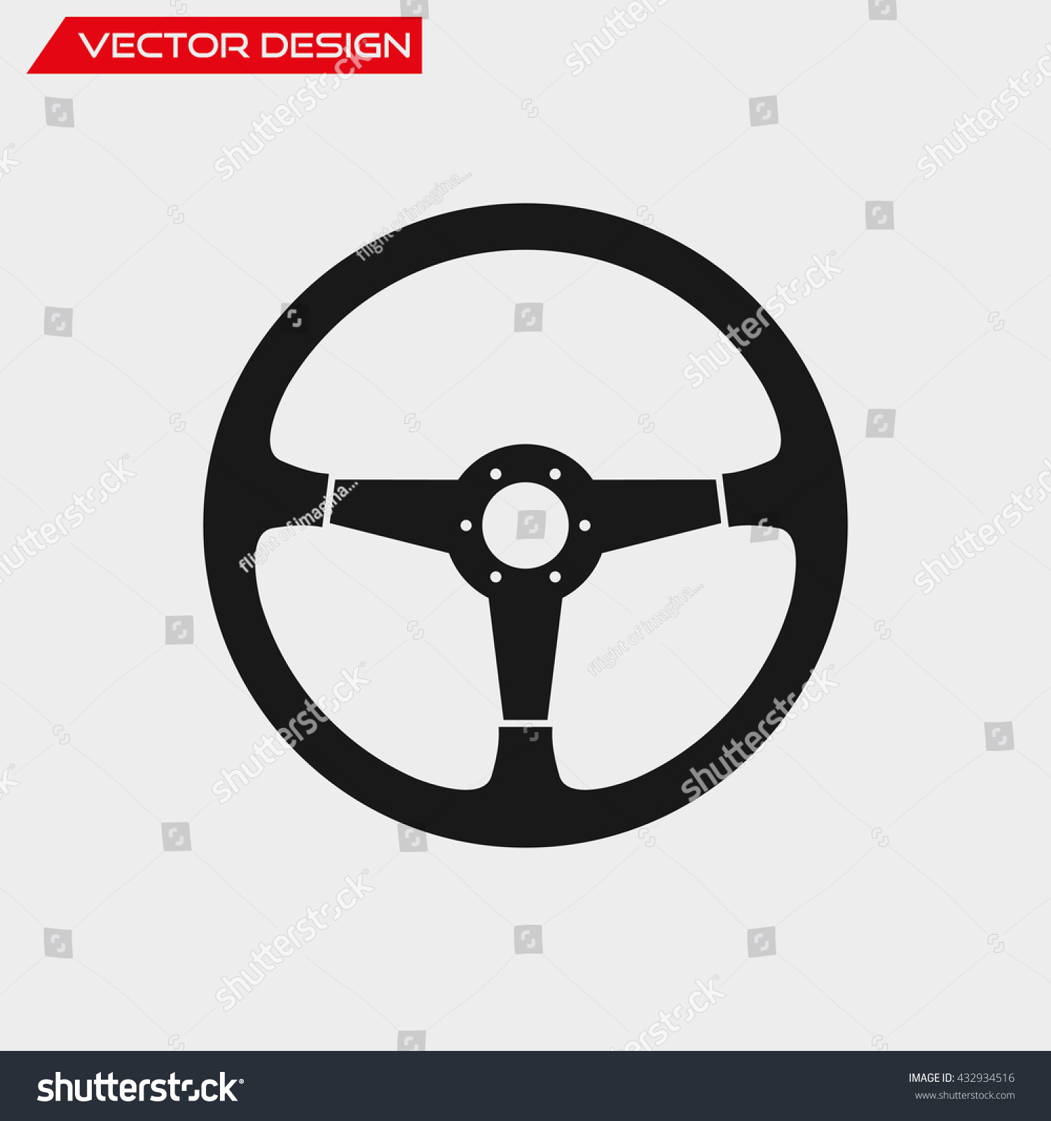 Steering Wheel Icon Stock Vector (Royalty Free) 432934516 | Shutterstock