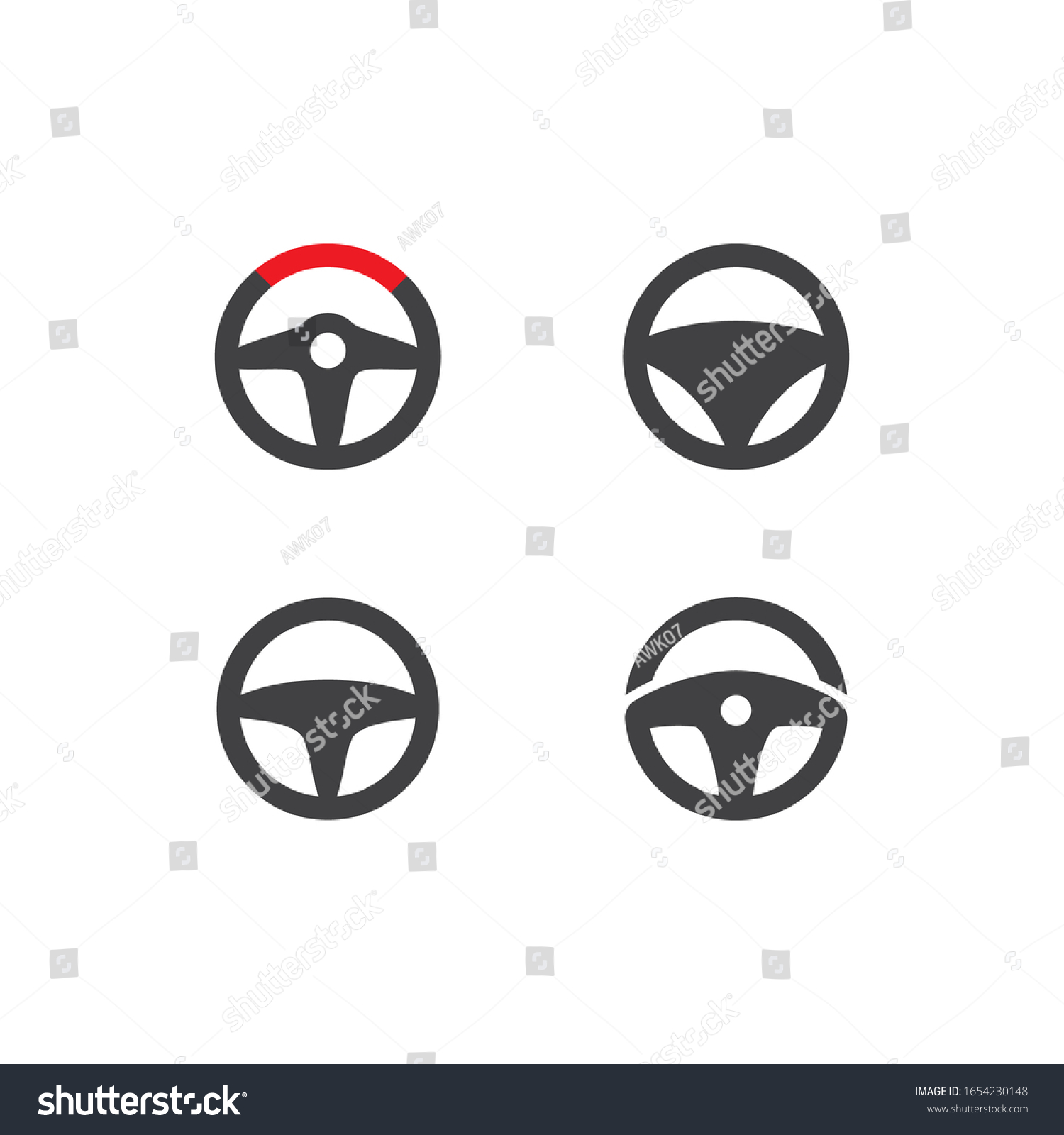 Steering Wheel Logo Vector Flat Design Stock Vector (Royalty Free ...