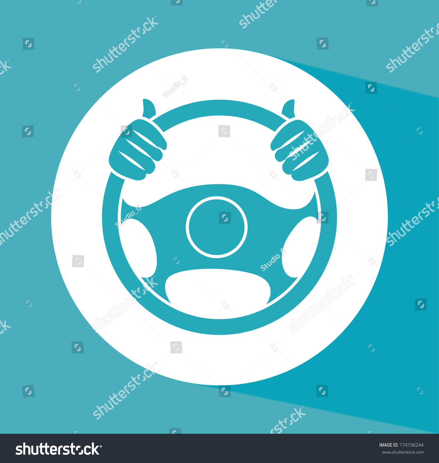 Steering Wheel Over Background Vector Illustration: vector de stock ...