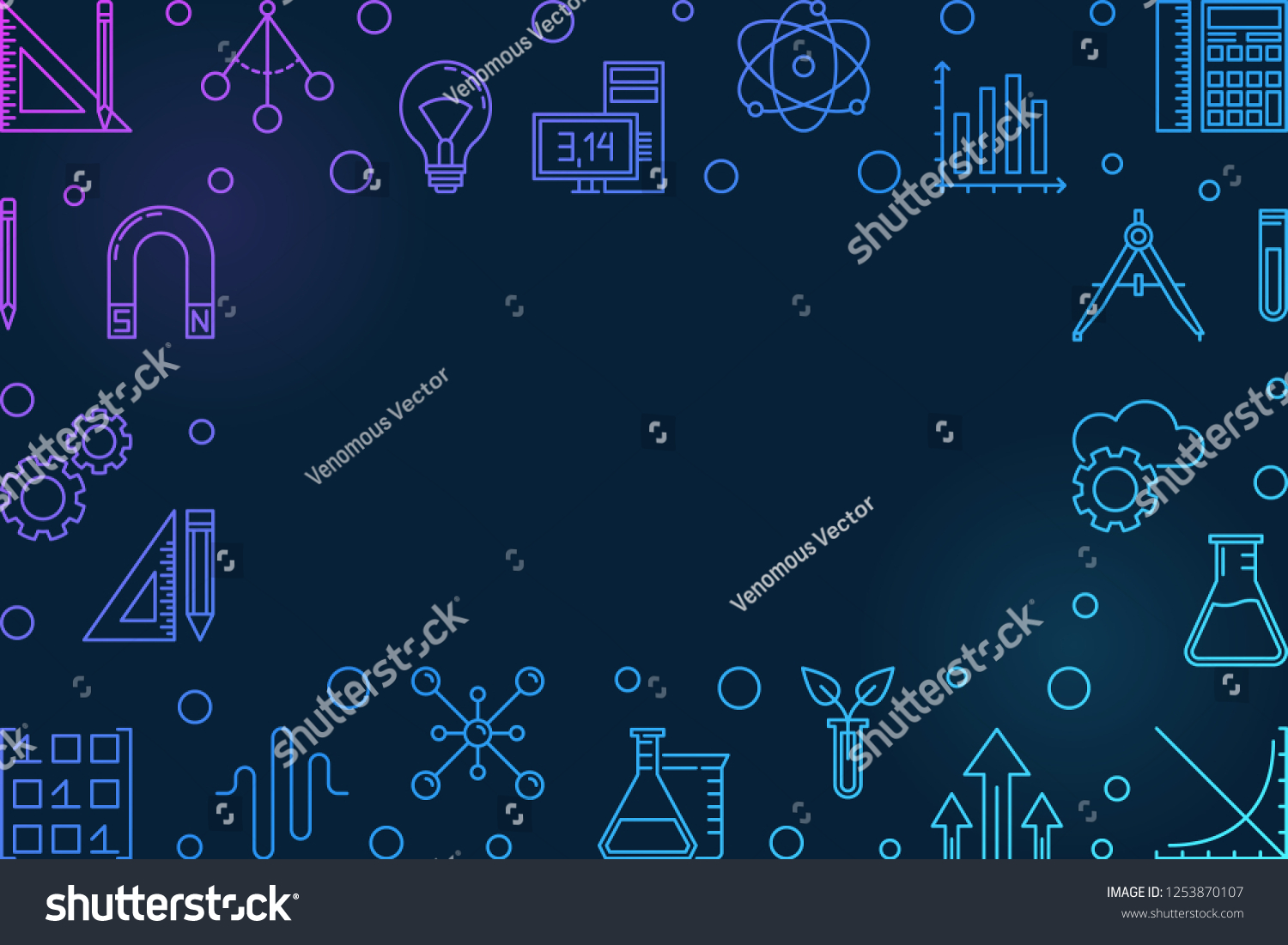 Stem Blue Horizontal Frame Empty Space Stock Vector (Royalty Free ... Stem Blue Horizontal Frame Empty Space Stock Vector (Royalty Free ...