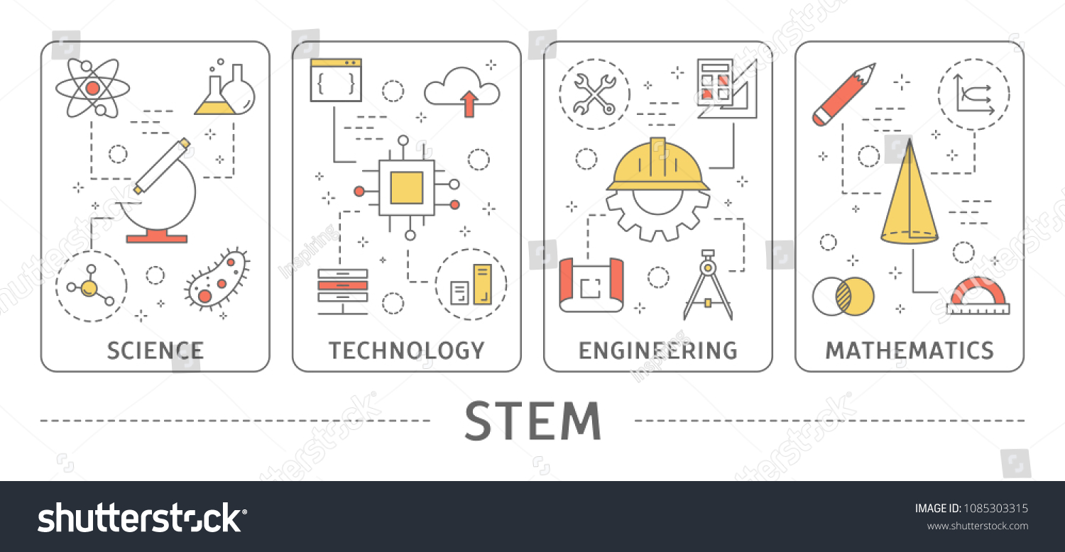 Stem Concept Illustration Science Technology Engineering: vector de ...