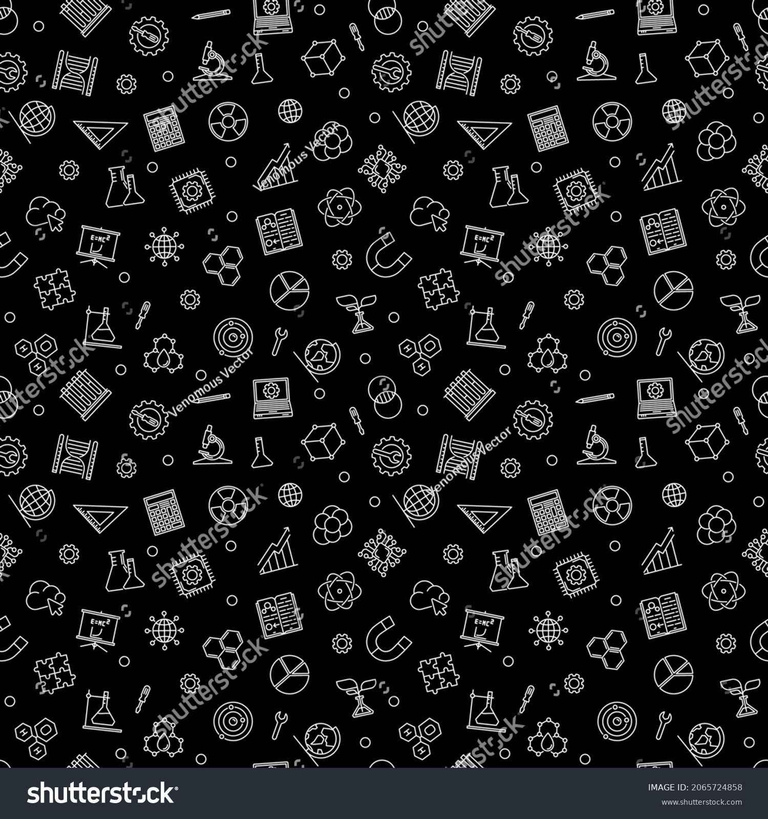 Stem Education Vector Science Concept Dark Stock Vector (Royalty Free ...
