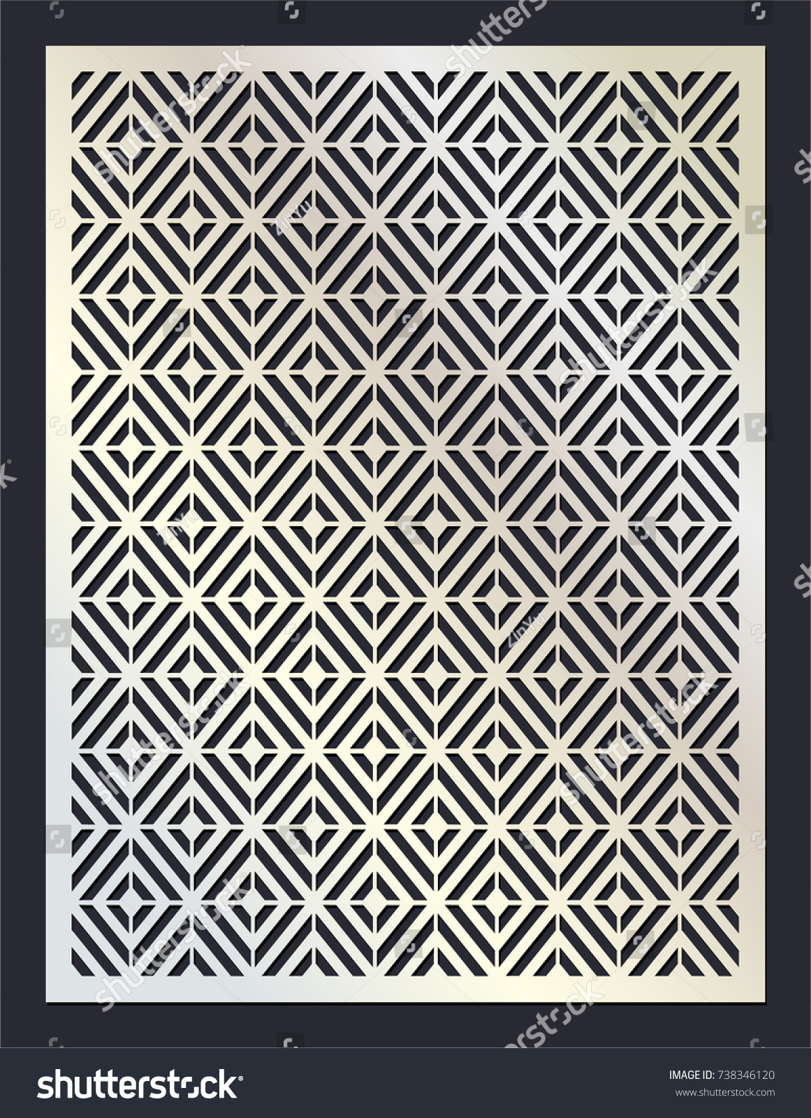Stencil Layered Diamond Pattern Laser Cut Stock Vector (Royalty Free ...