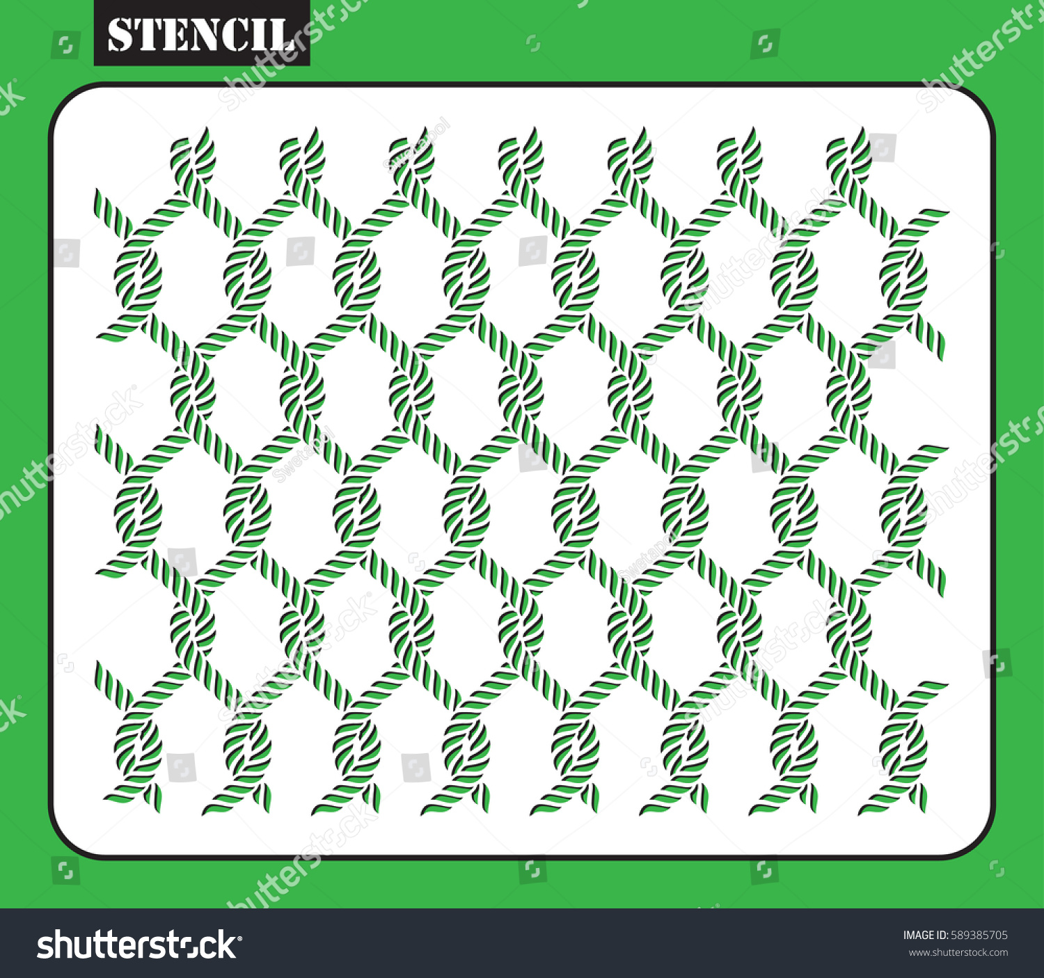 Stencil Rope Knot Pattern Laser Cutting Stock Vector (Royalty Free ...