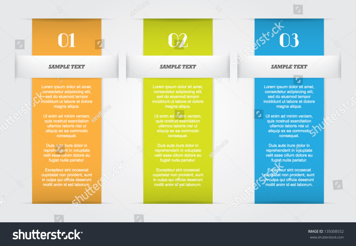 Step By Step Banner Template Stock Vector (Royalty Free) 135008552