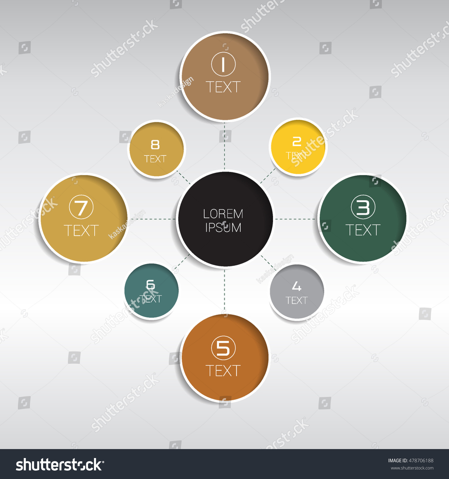 Step By Step Circle Round Info Stock Vector (Royalty Free) 478706188 ...