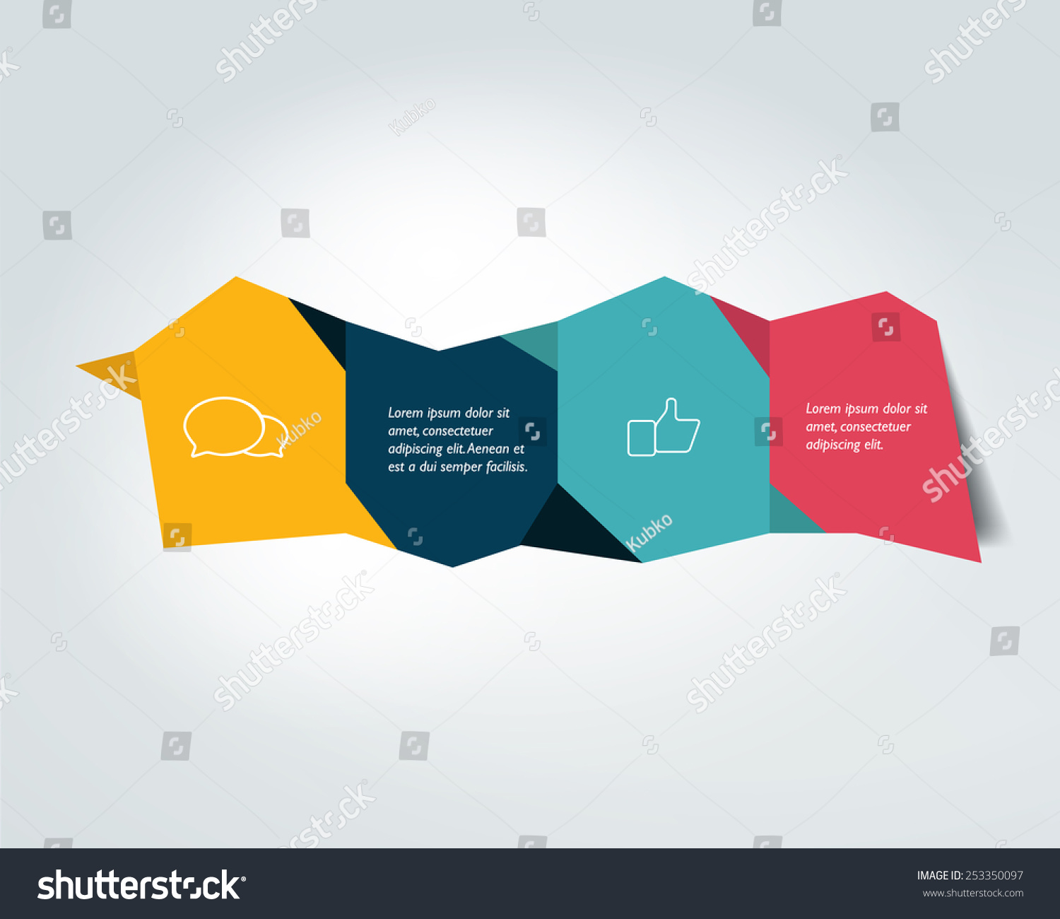 Step By Step Diagram Infographic Flat : image vectorielle de stock ...