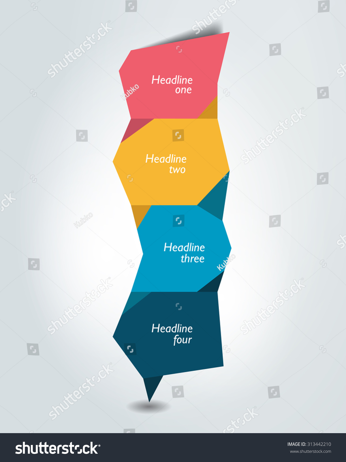 Step By Step Diagram Infographic Flat Stock Vector (Royalty Free ...