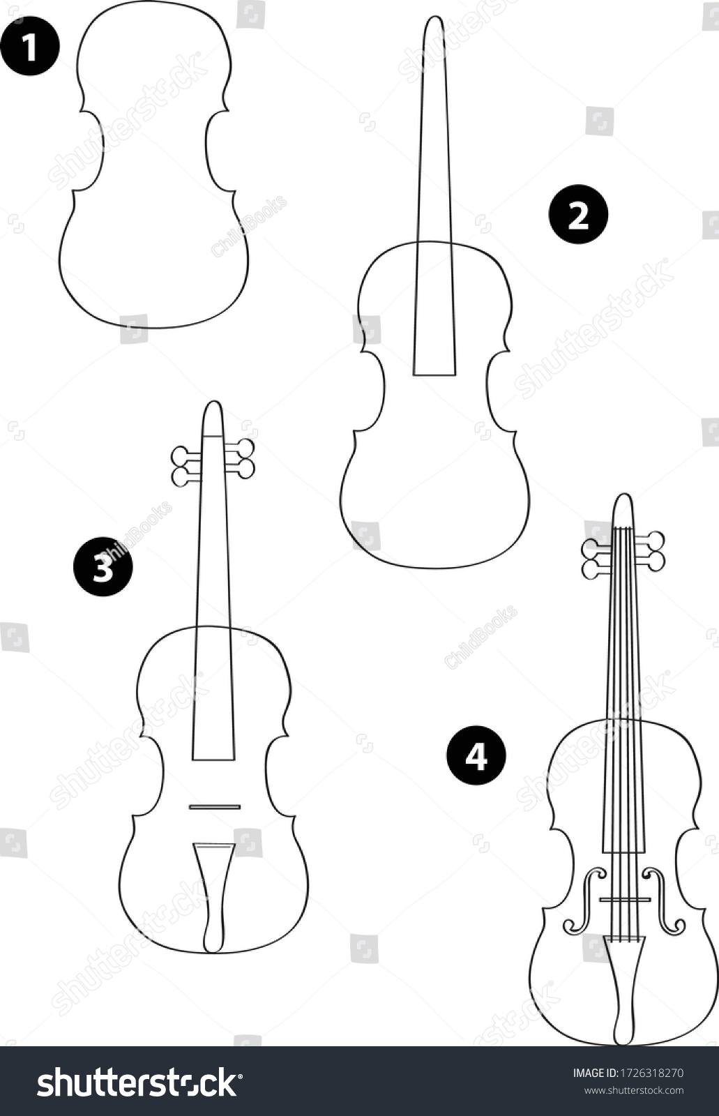Vektor Stok Step By Step Drawing Learning Techniques (Tanpa Royalti ...