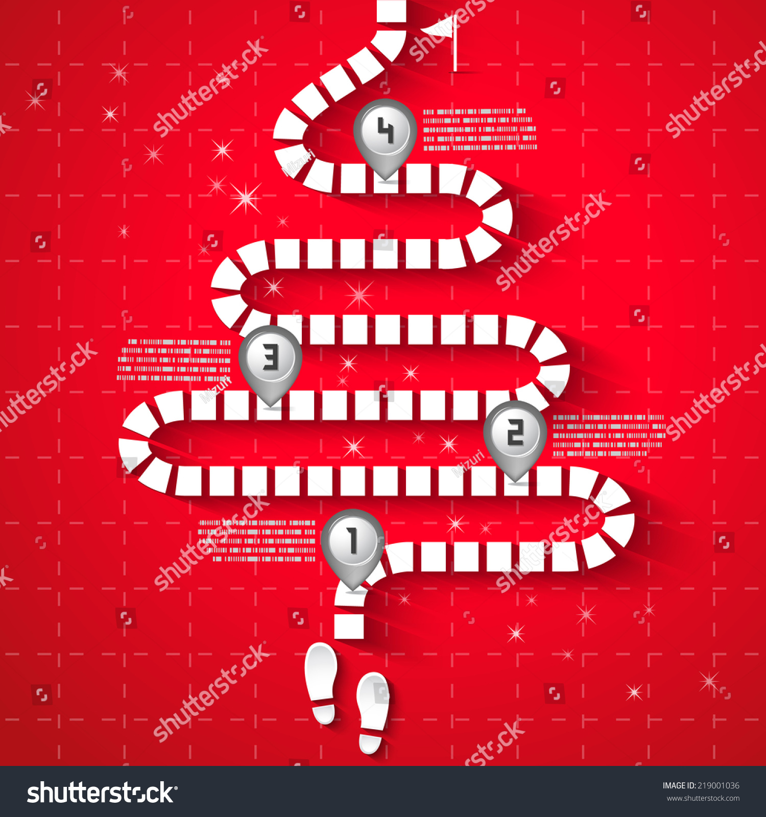 Step By Step Infographics Pathway Map Stock Vector (Royalty Free ...