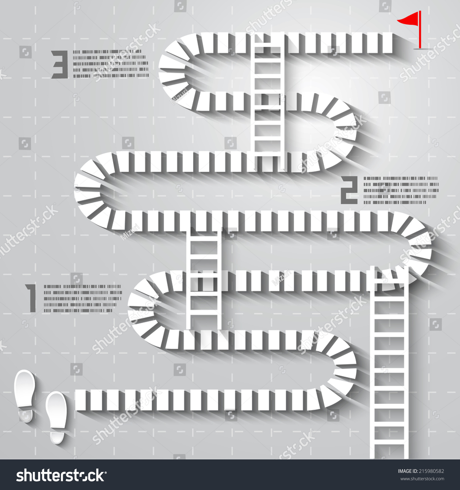 Step By Step Infographics Pathway Numbers Stock Vector (Royalty Free ...