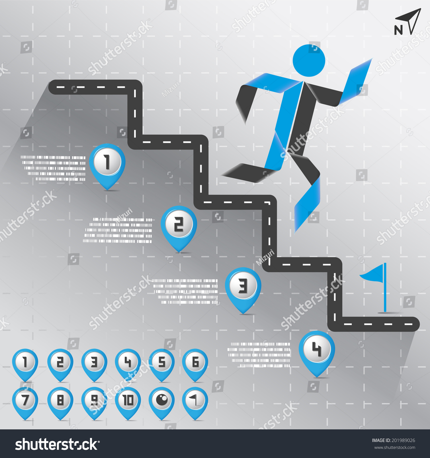 Step By Step Infographics Road Map Stock Vector (Royalty Free ...