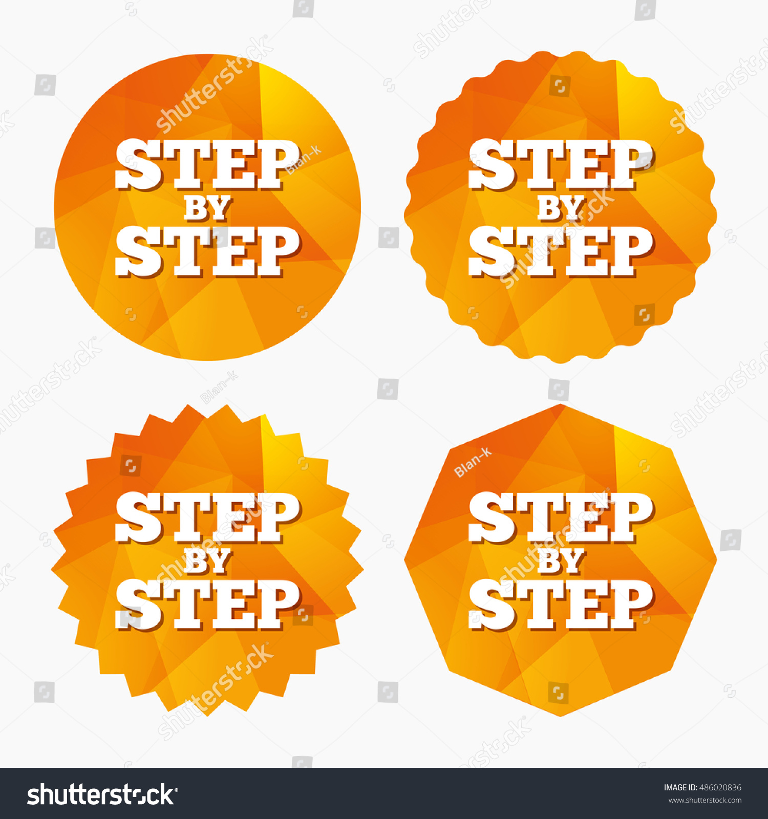 Step By Step Sign Icon Instructions: vector de stock (libre de regalías ...