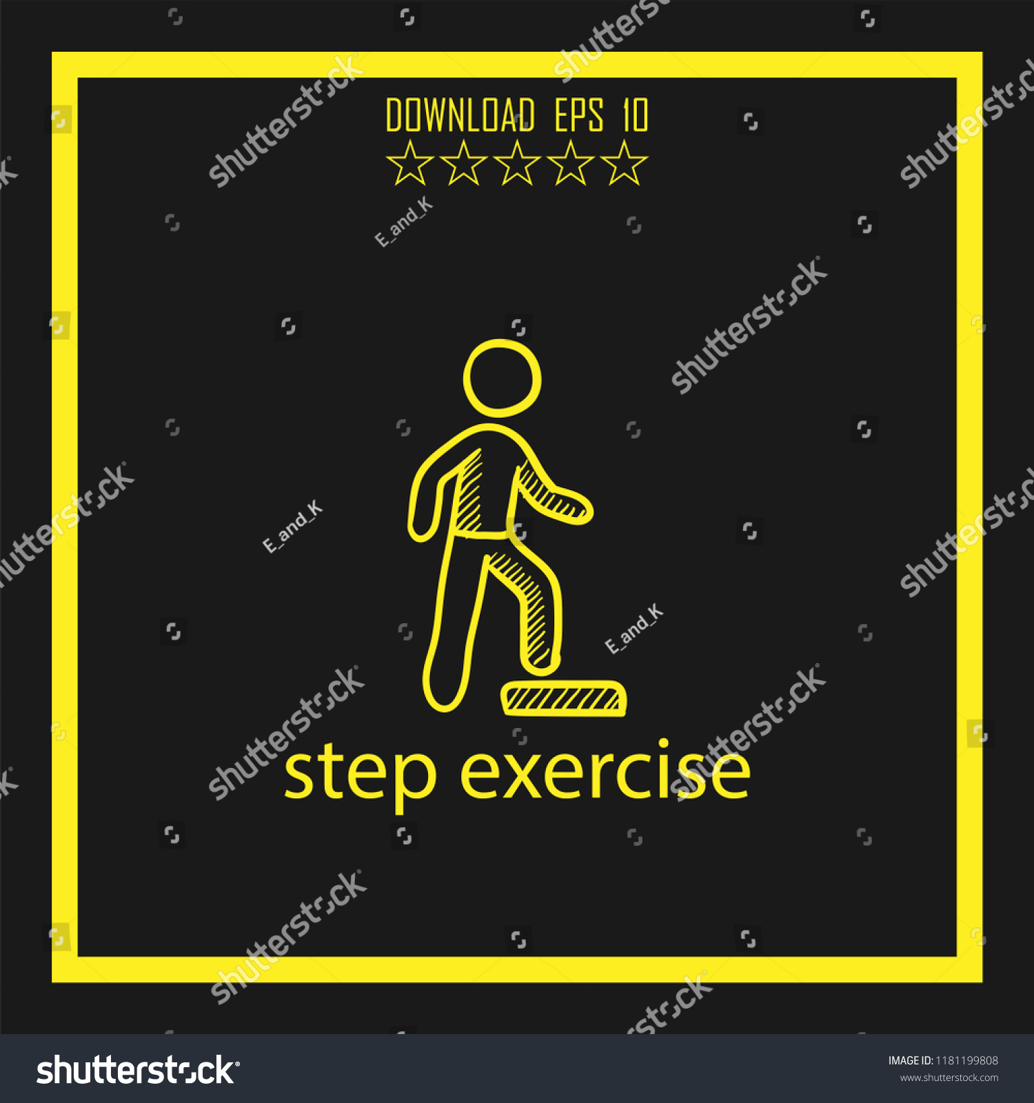 Step Exercise Sketch Vector Icon Stock Vector (Royalty Free) 1181199808