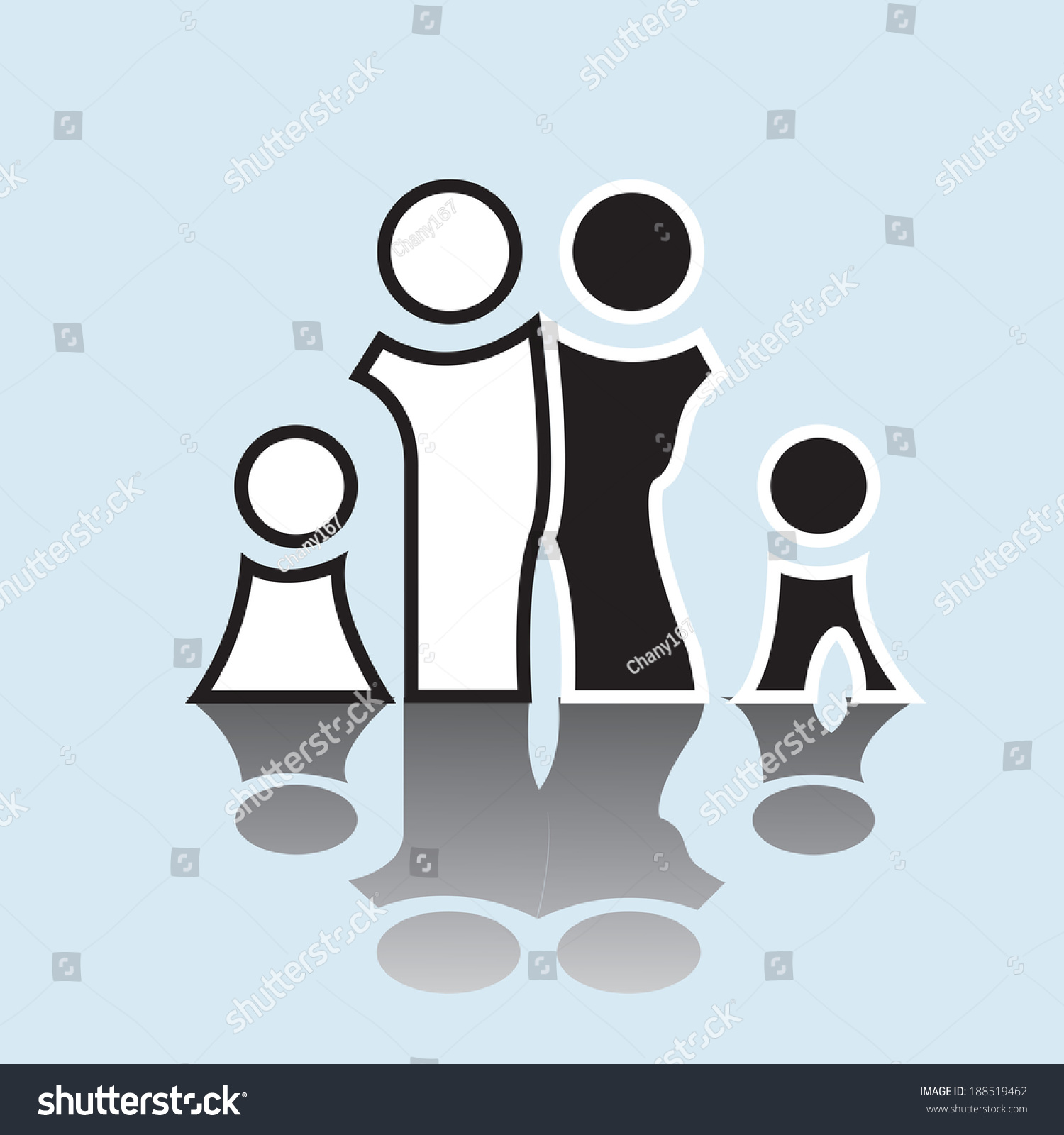 Step Family Stock Vector (Royalty Free) 188519462
