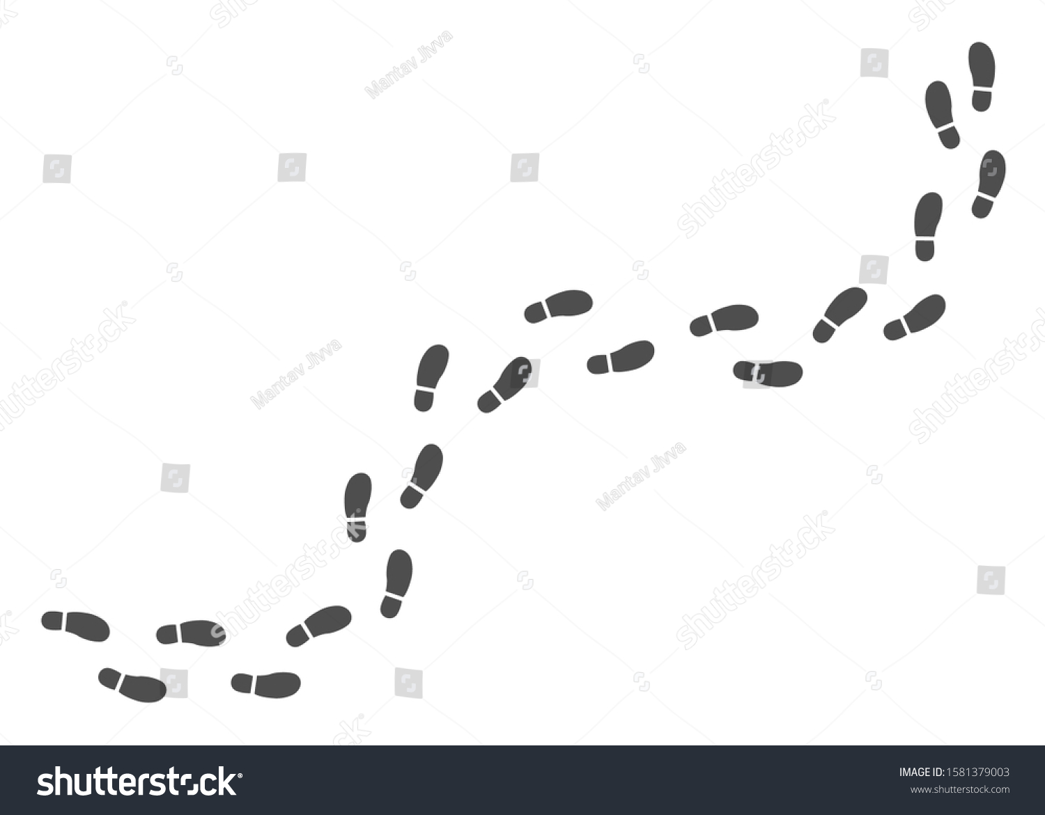 Step Footprints Paths Vector Illustration Eps Stock Vector (Royalty ...