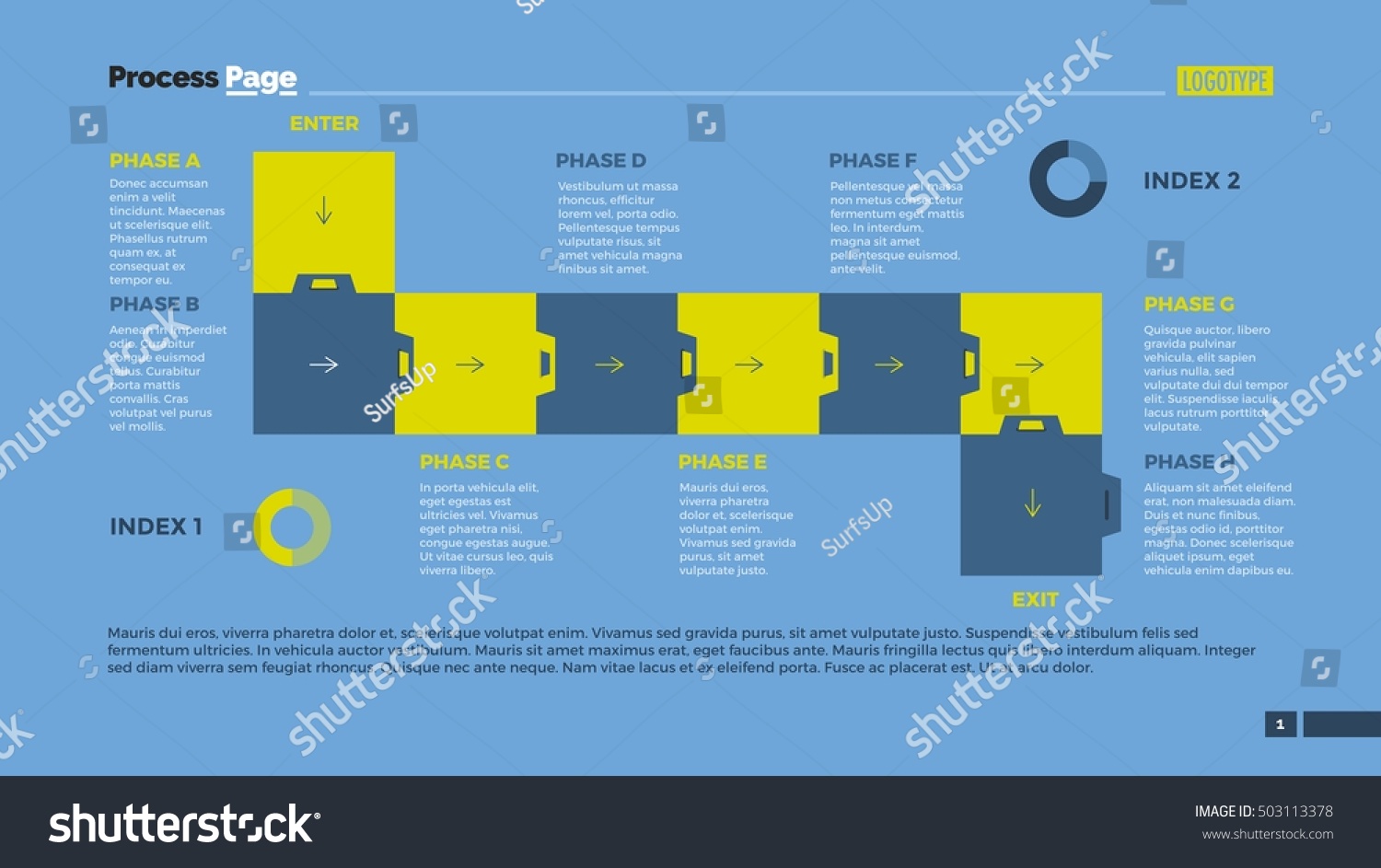 Step Infographic Diagram Slide Template 스톡 벡터(로열티 프리) 503113378 ...