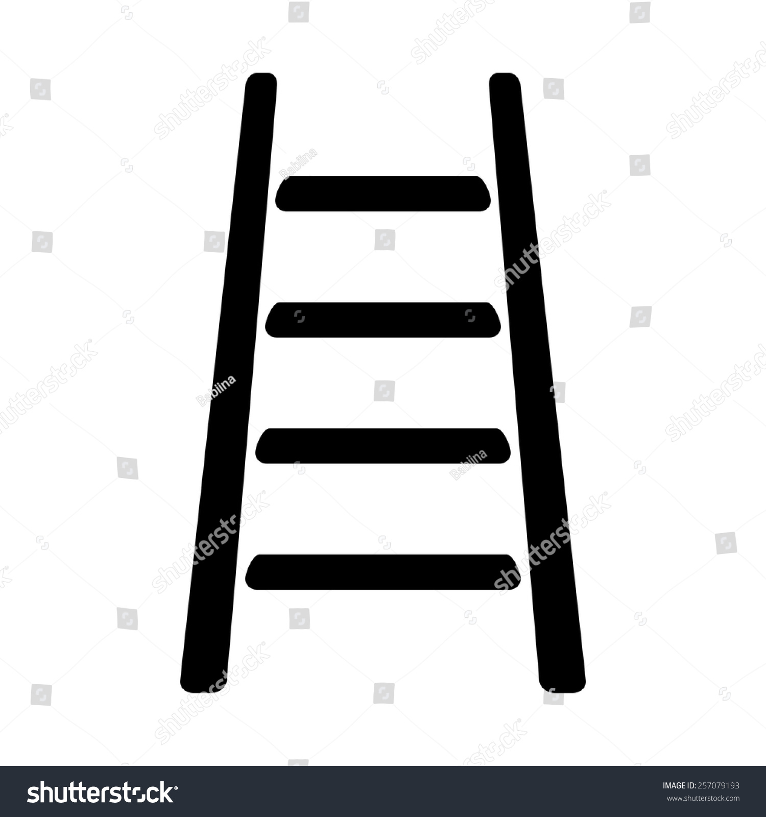 Step Ladder Vector Icon Black Illustration: vector de stock (libre de ...