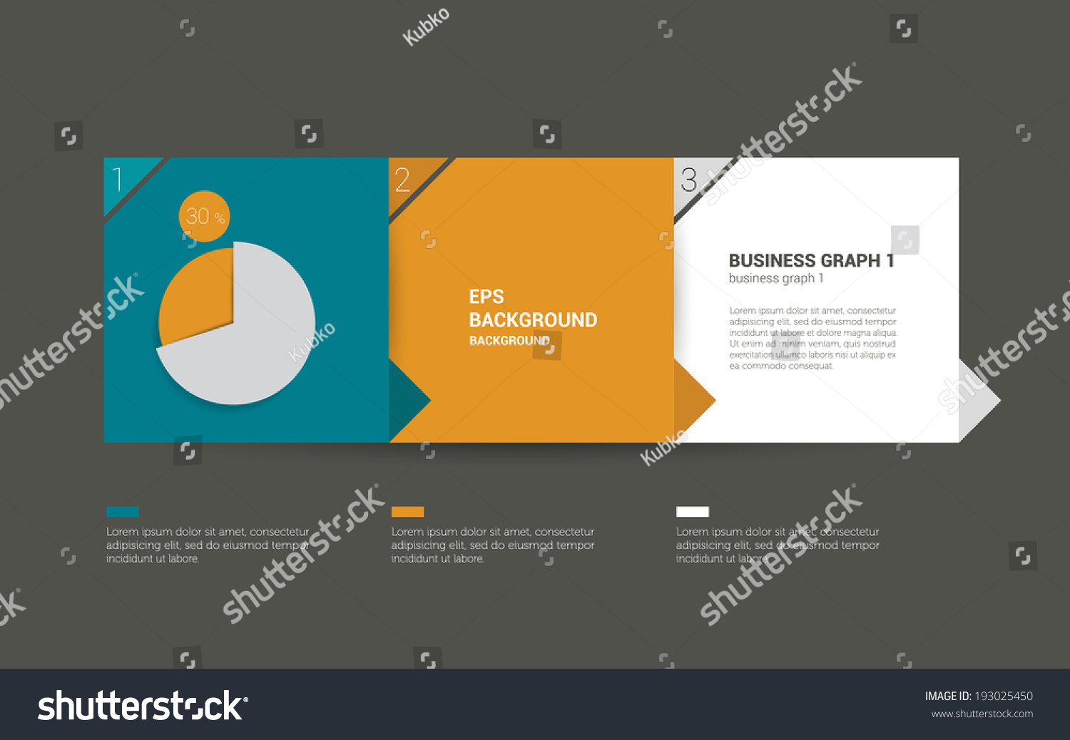 Step Tutorial Template Infographic Minimalistic Flat Stock Vector ...