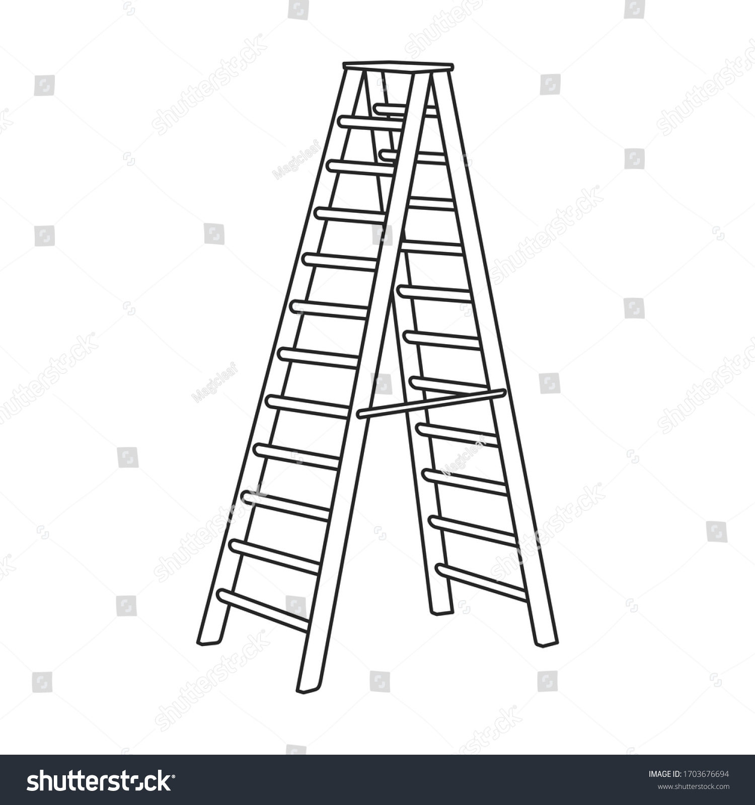 19,304 Ladder outline Images, Stock Photos & Vectors | Shutterstock