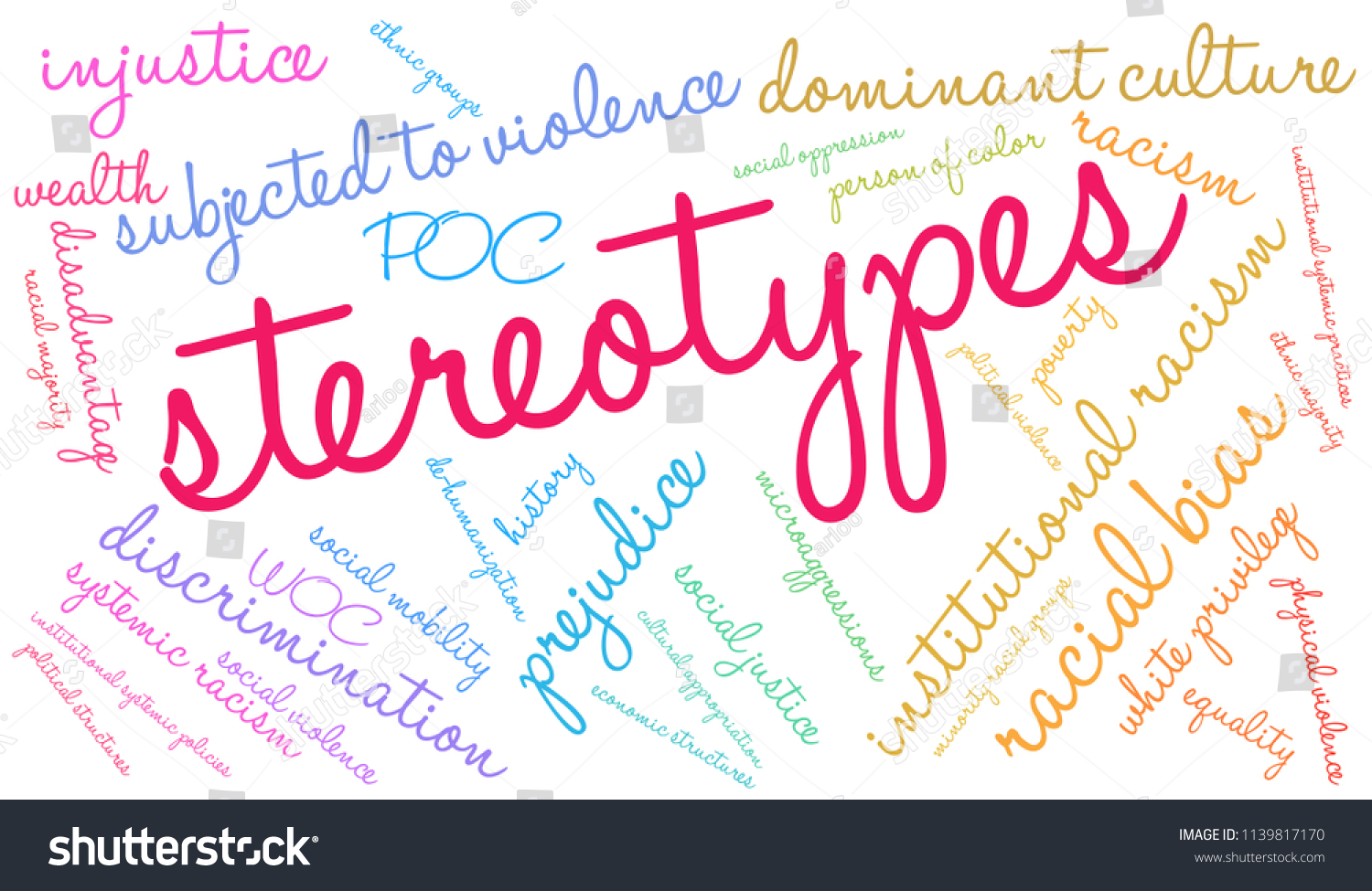 Stereotypes Word Cloud On White Background 스톡 벡터(로열티 프리) 1139817170 ...