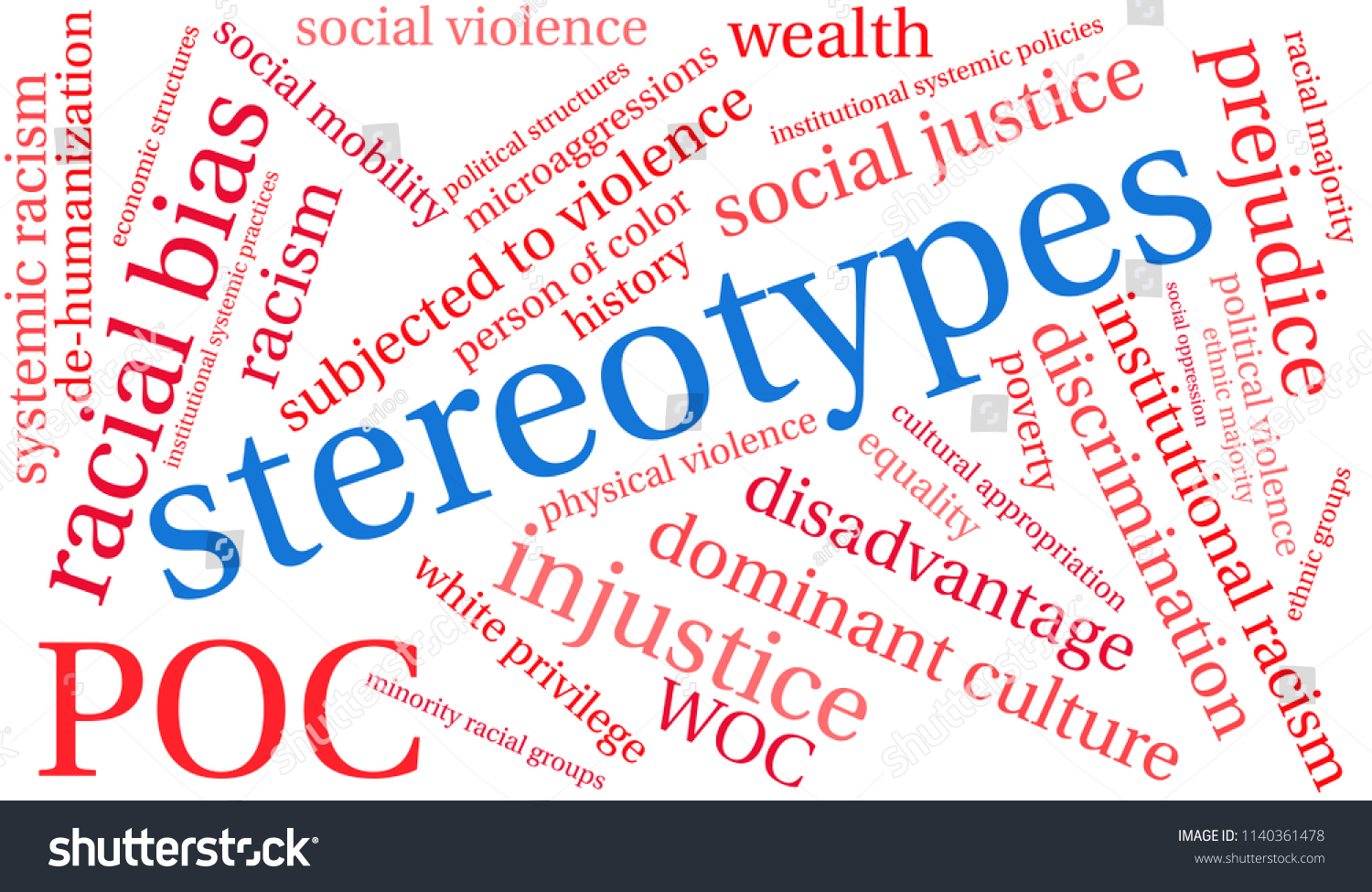 Stereotypes Word Cloud On White Background: vector de stock (libre de ...