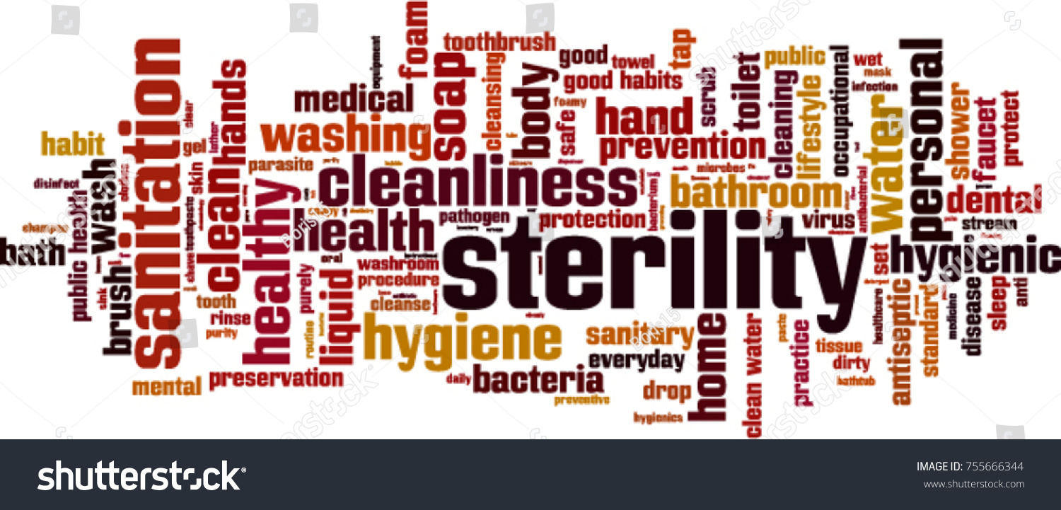 Sterility Word Cloud Concept Vector Illustration Stock Vector (Royalty ...