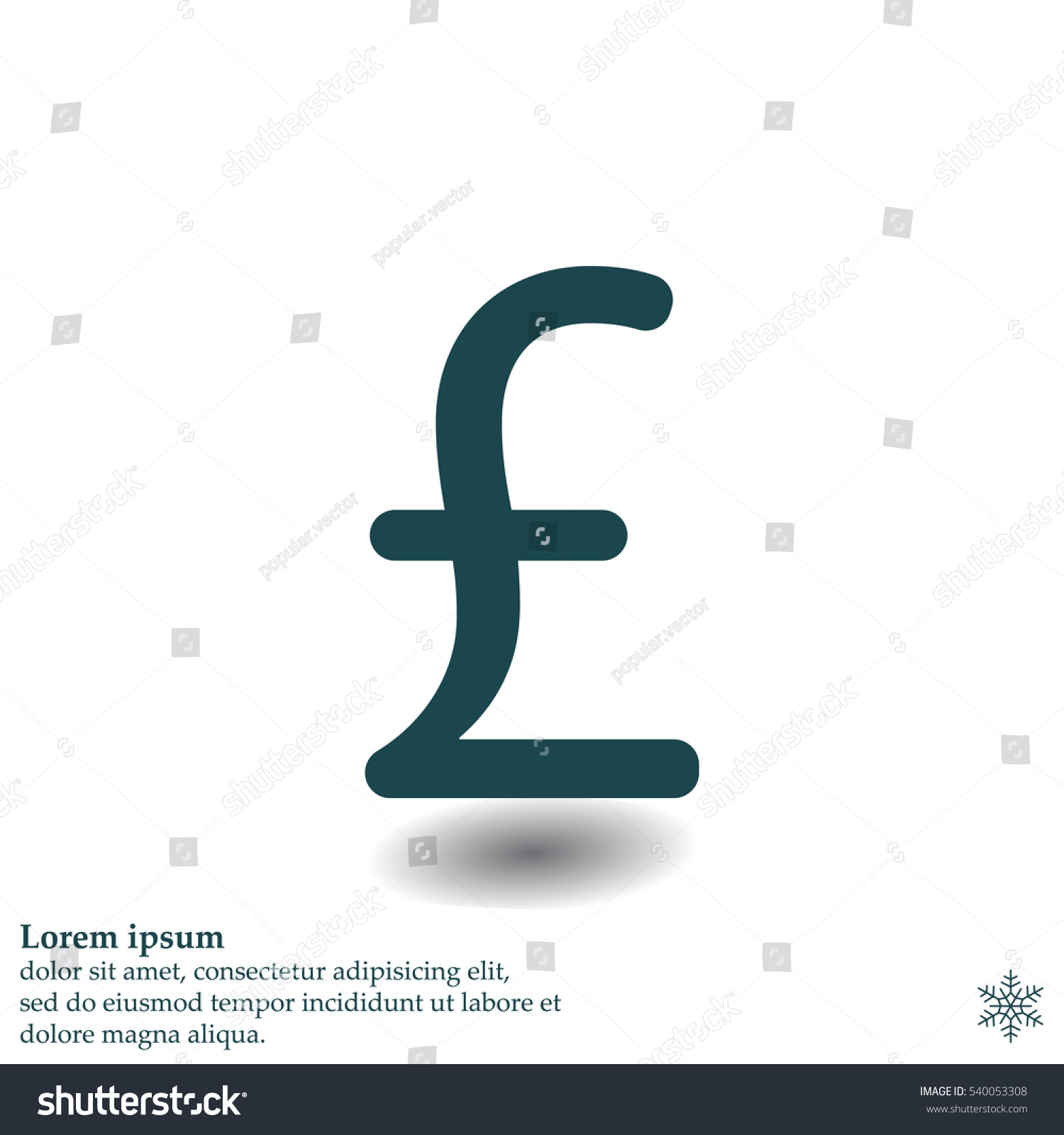 Sterling Sign Vector Design Website Stock Vector (Royalty Free) 540053308