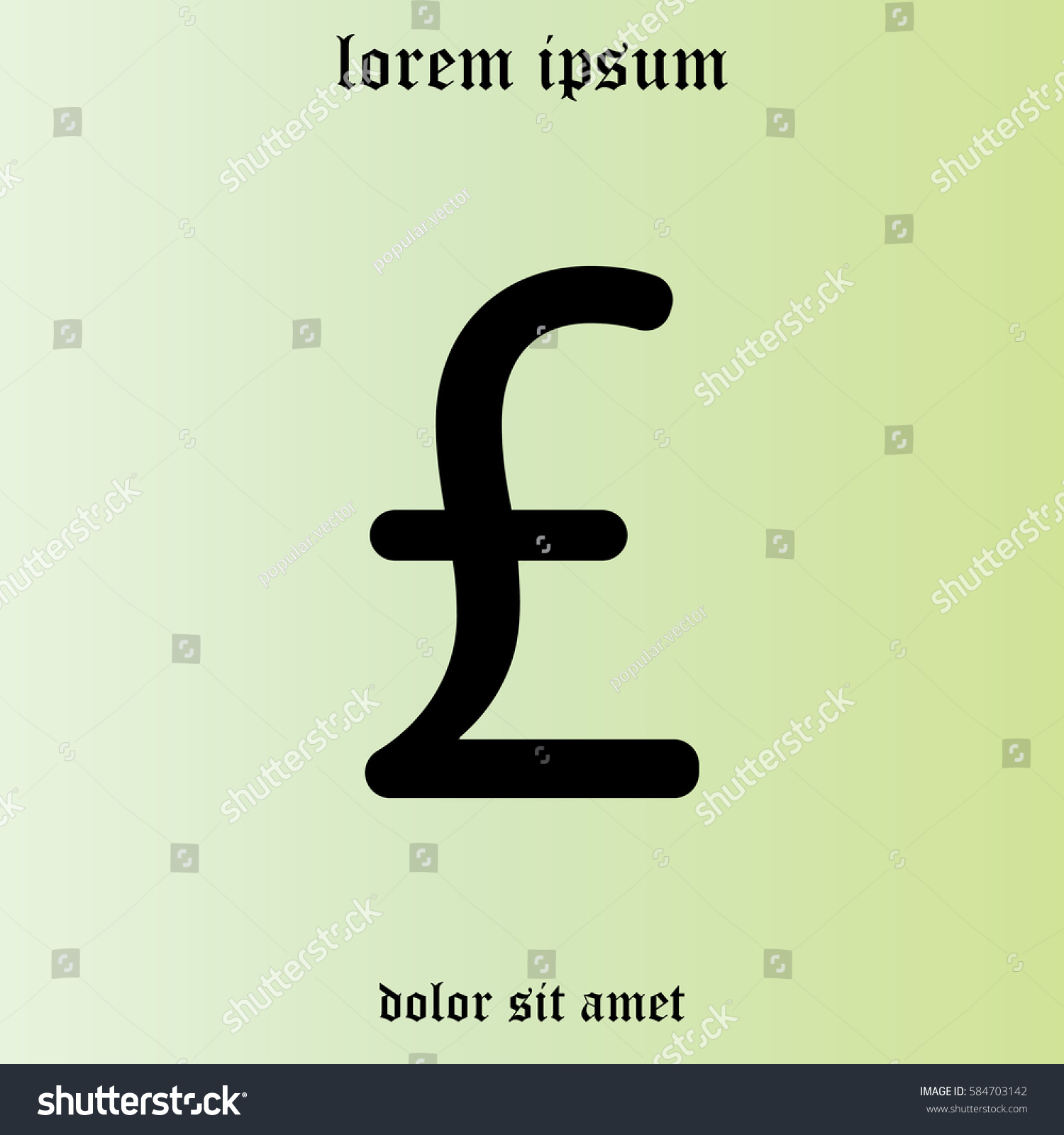 Sterling Sign Vector Design Website Stock Vector (Royalty Free) 584703142