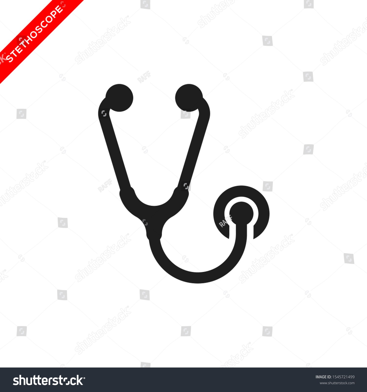 Stethoscope Icon Vector Logo Template Stock Vector (Royalty Free ...