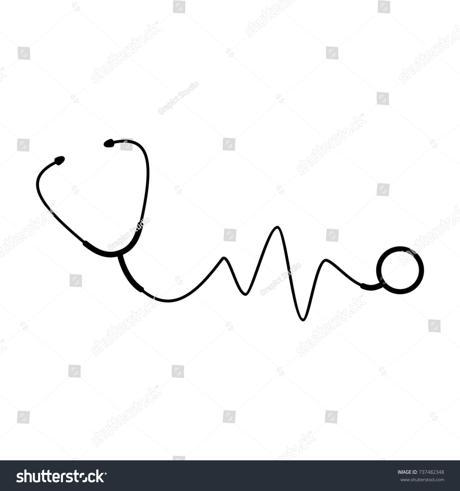 Stethoscope Logo Design Stock Vector (Royalty Free) 737482348 ...