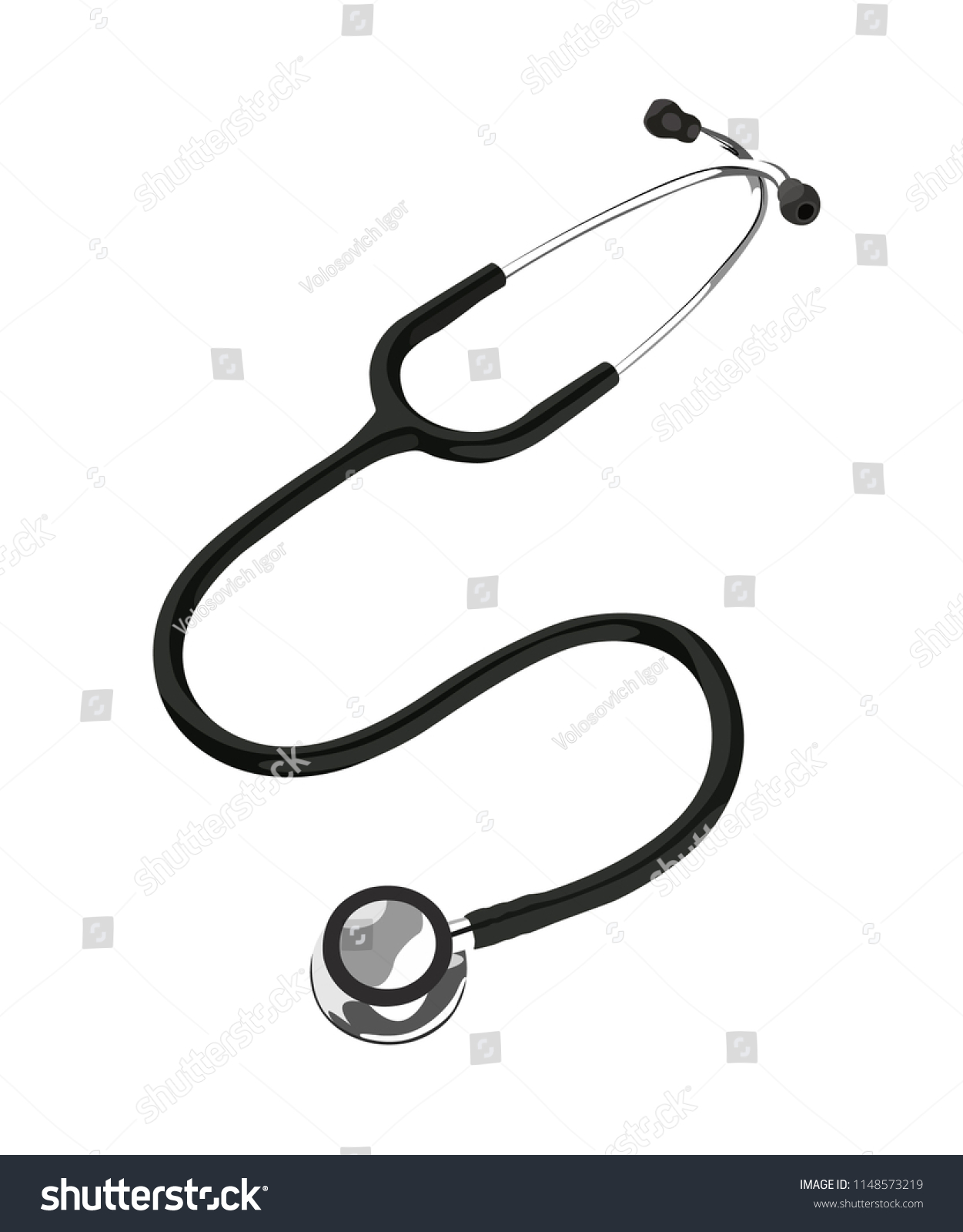 Stethoscope Realistic Vector Illustration Isolated Stock Vector ...
