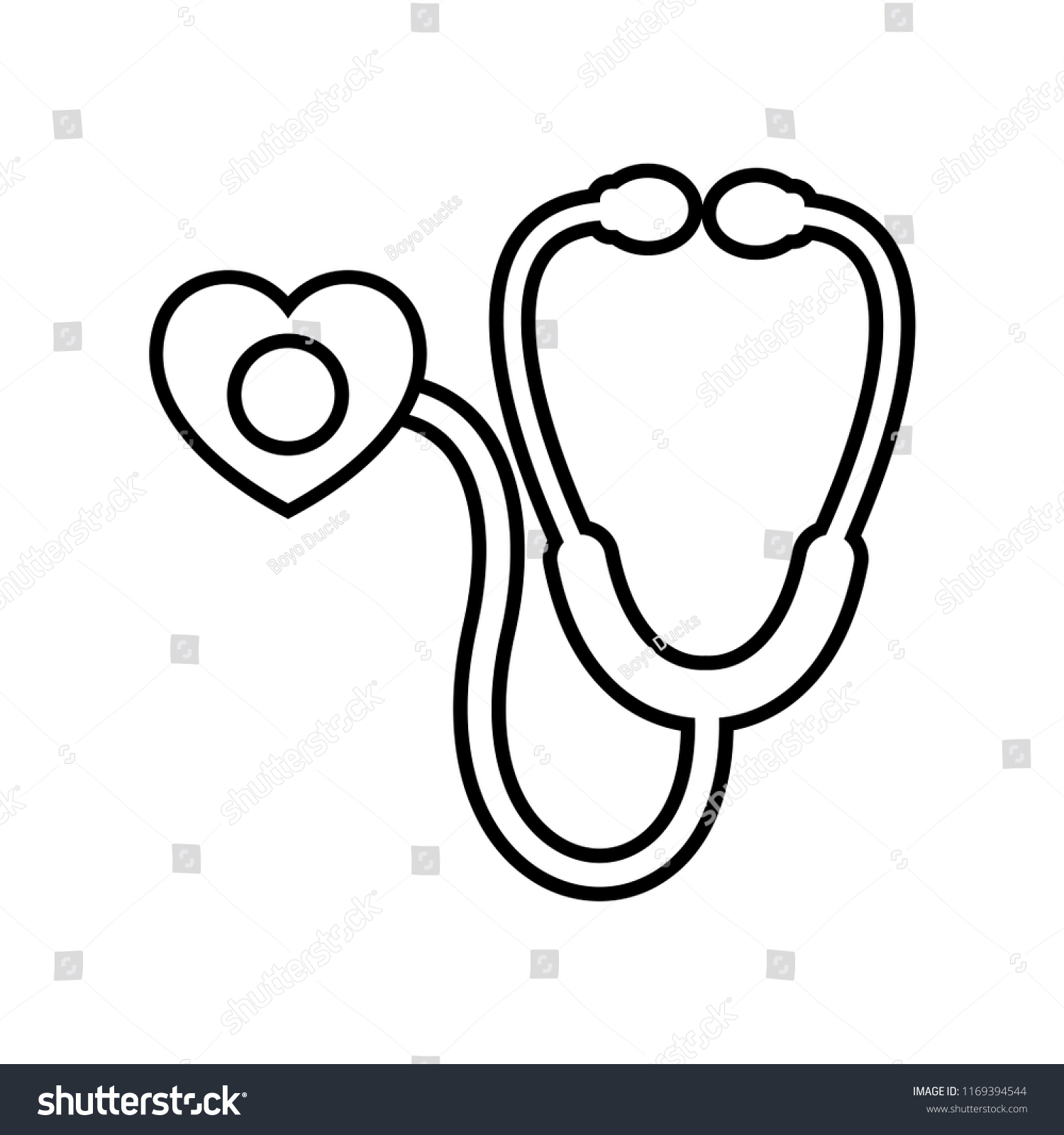 Stethoscope Vector Icon Templates Stock Vector (Royalty Free) 1169394544